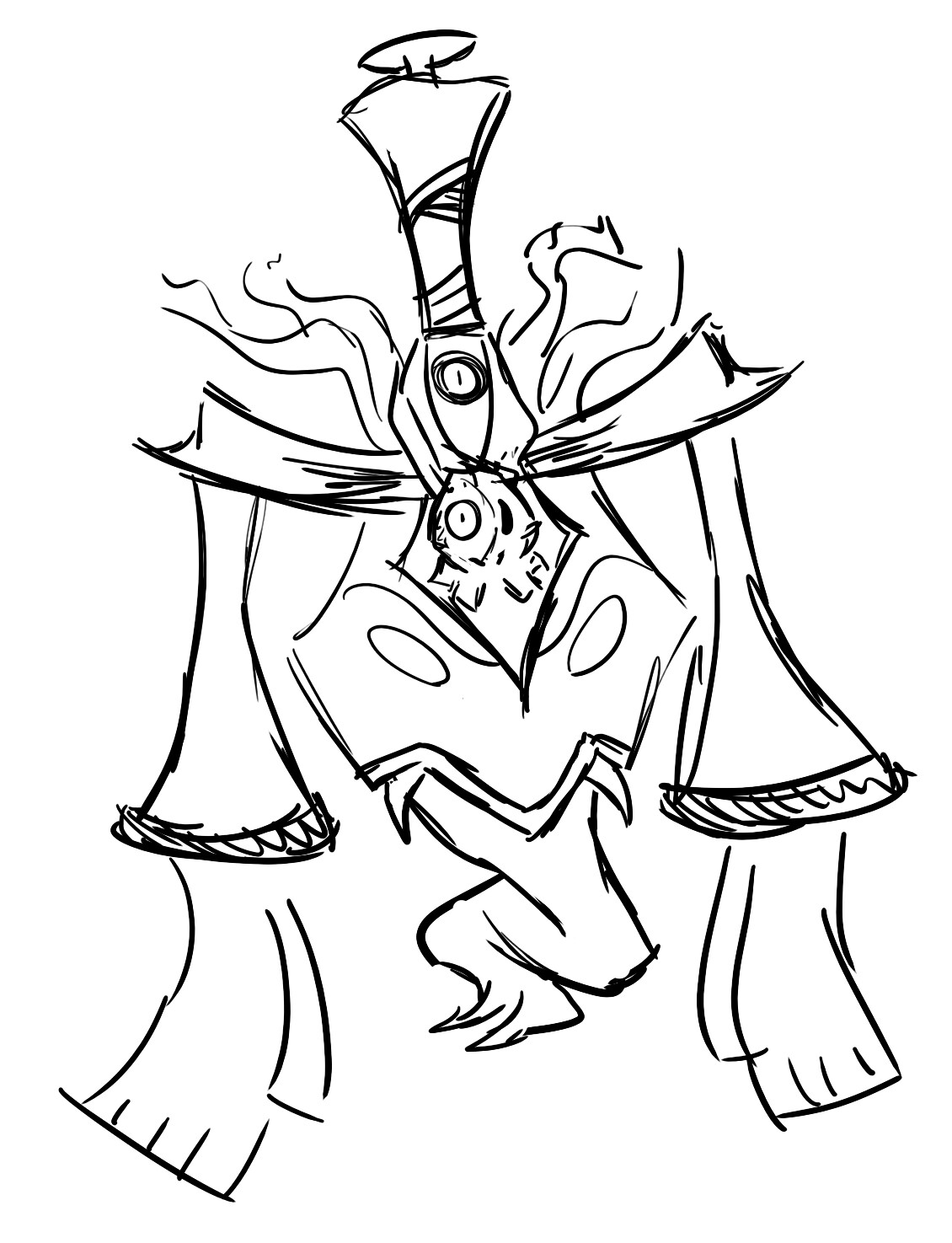 dusknoir pokemon coloring page