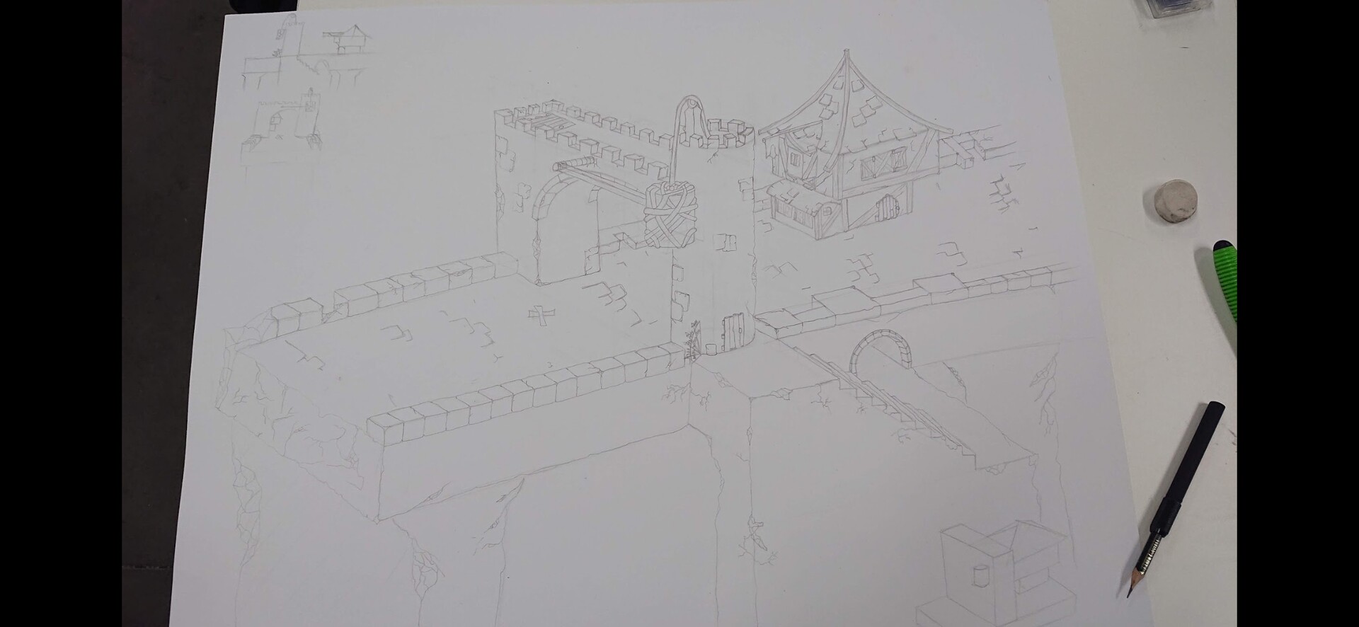 ArtStation - Concept Art: Fantasy bridge (from real world to fantasy world)