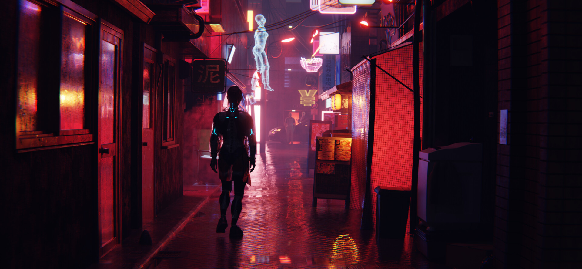 ArtStation - Cyberpunk alley scene
