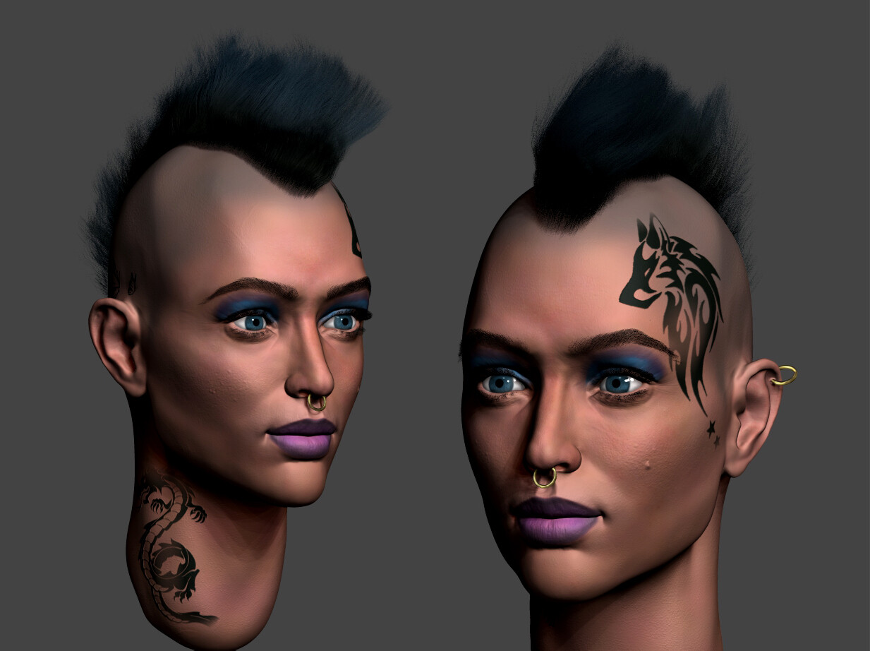 ArtStation - female face sculpt