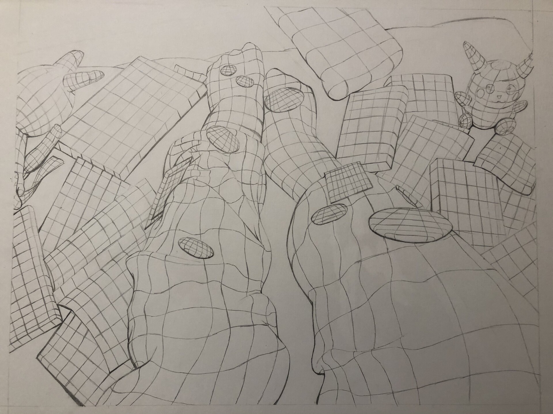 ArtStation - Cross Contour Leg Self Portrait