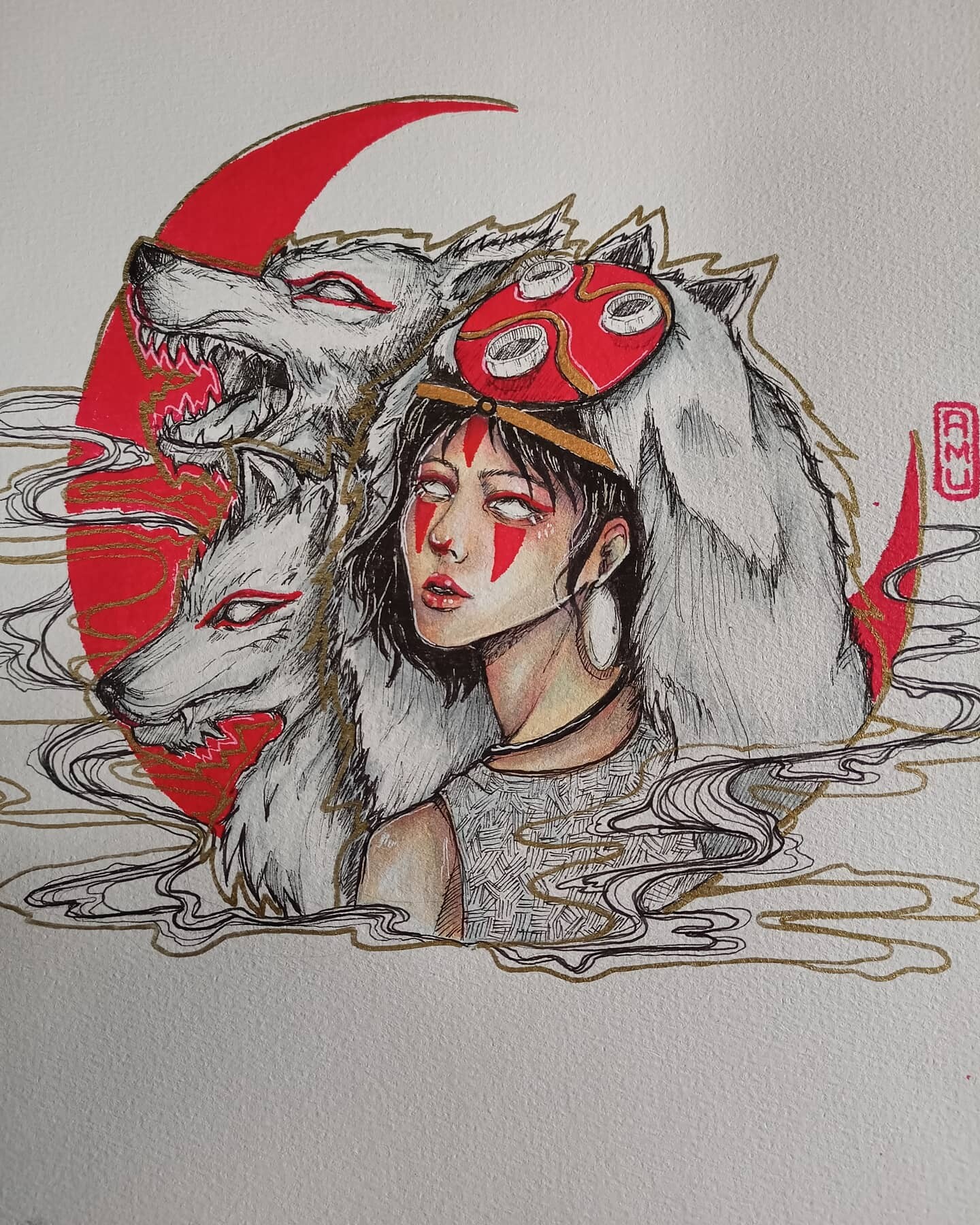 Artstation Princess Mononoke Fan Art
