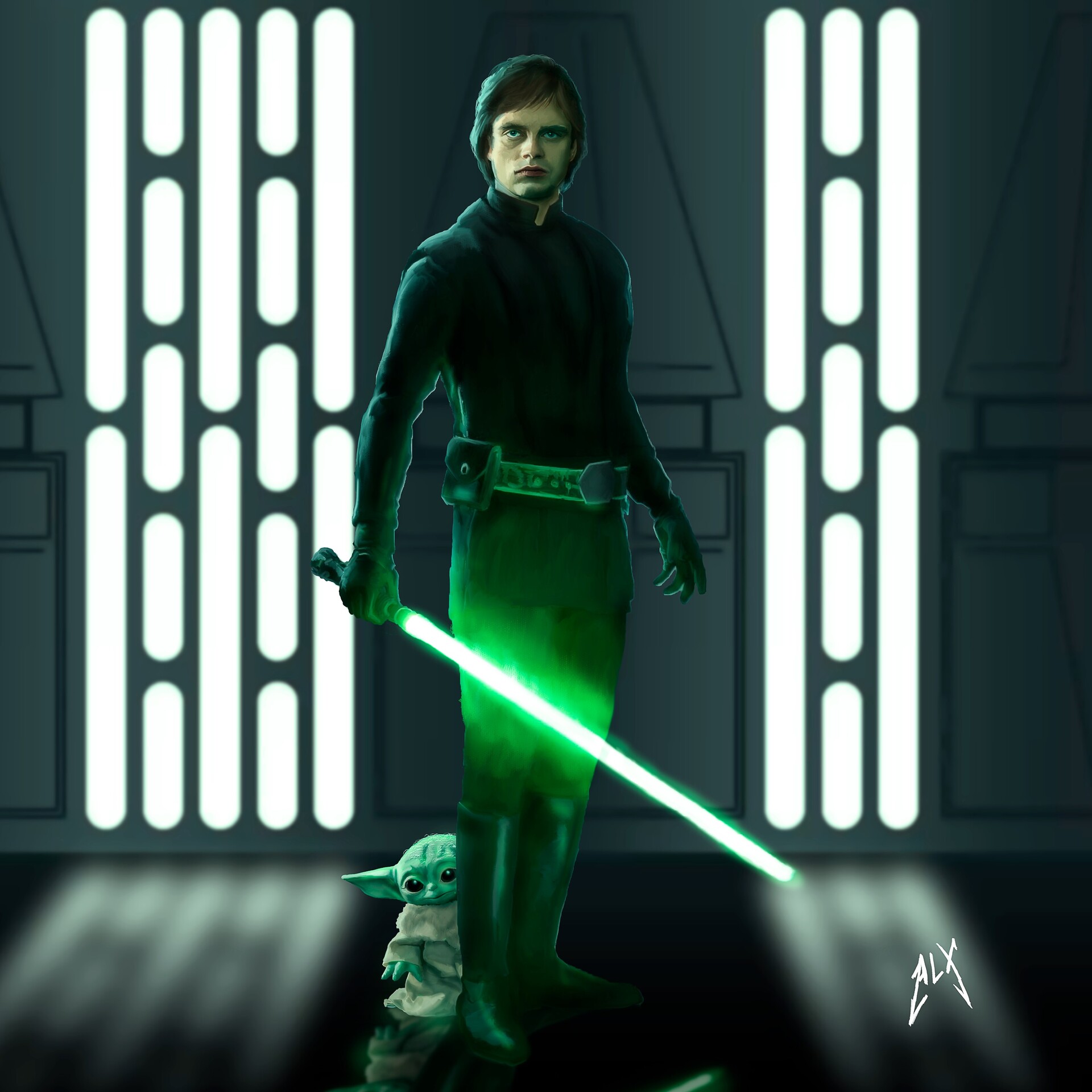 ArtStation - Luke and Grogu