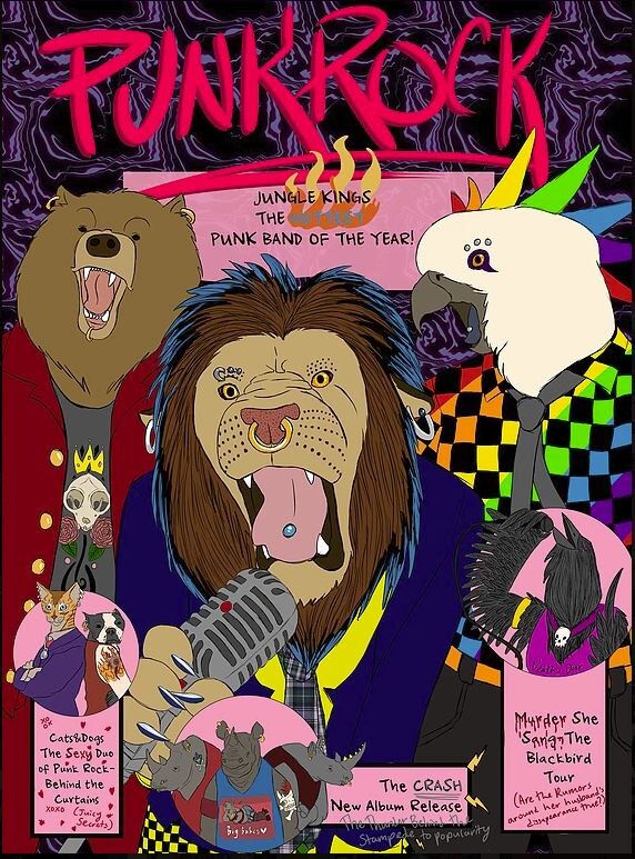 ArtStation - Punk Rock Faux Magazine Cover