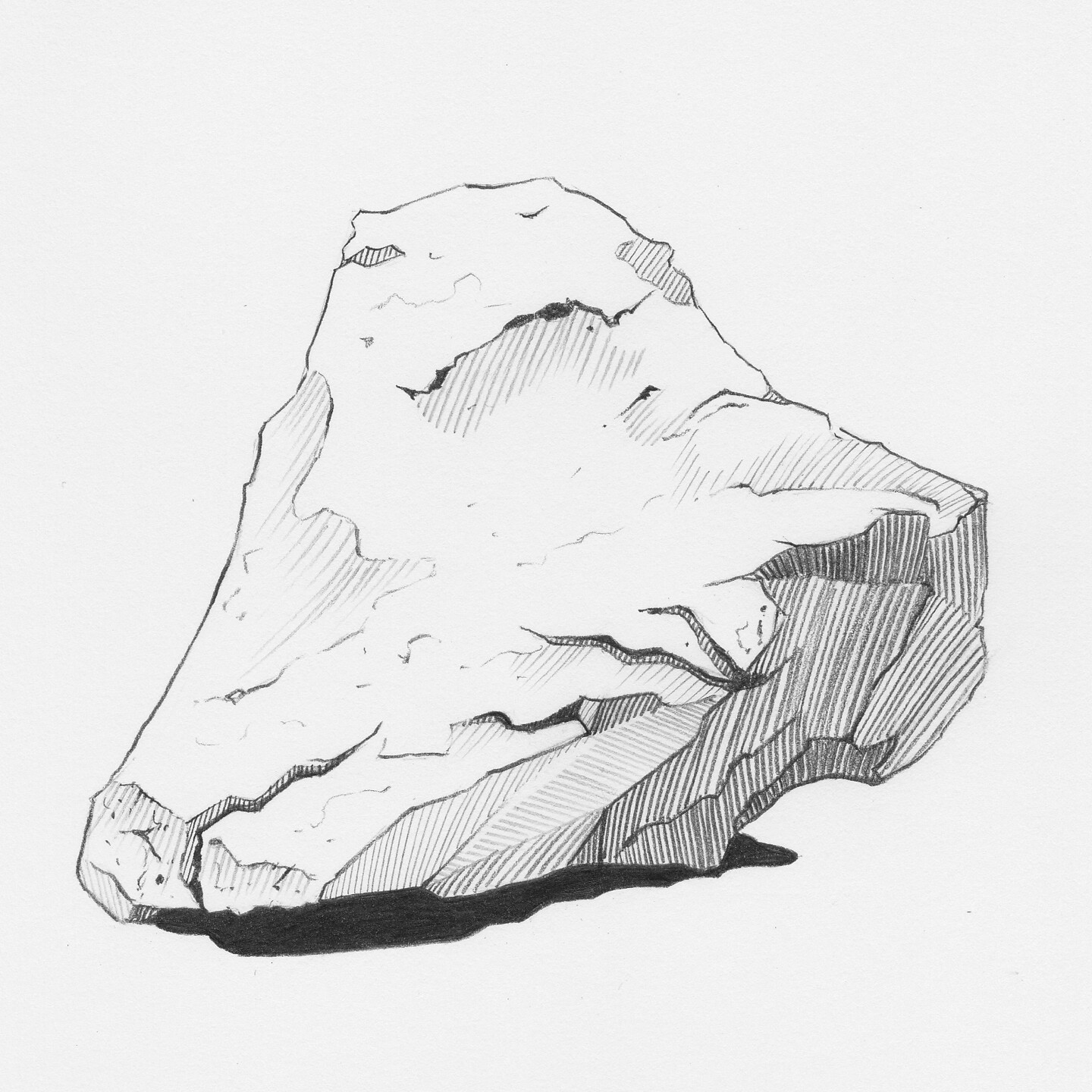 how to draw big rocks