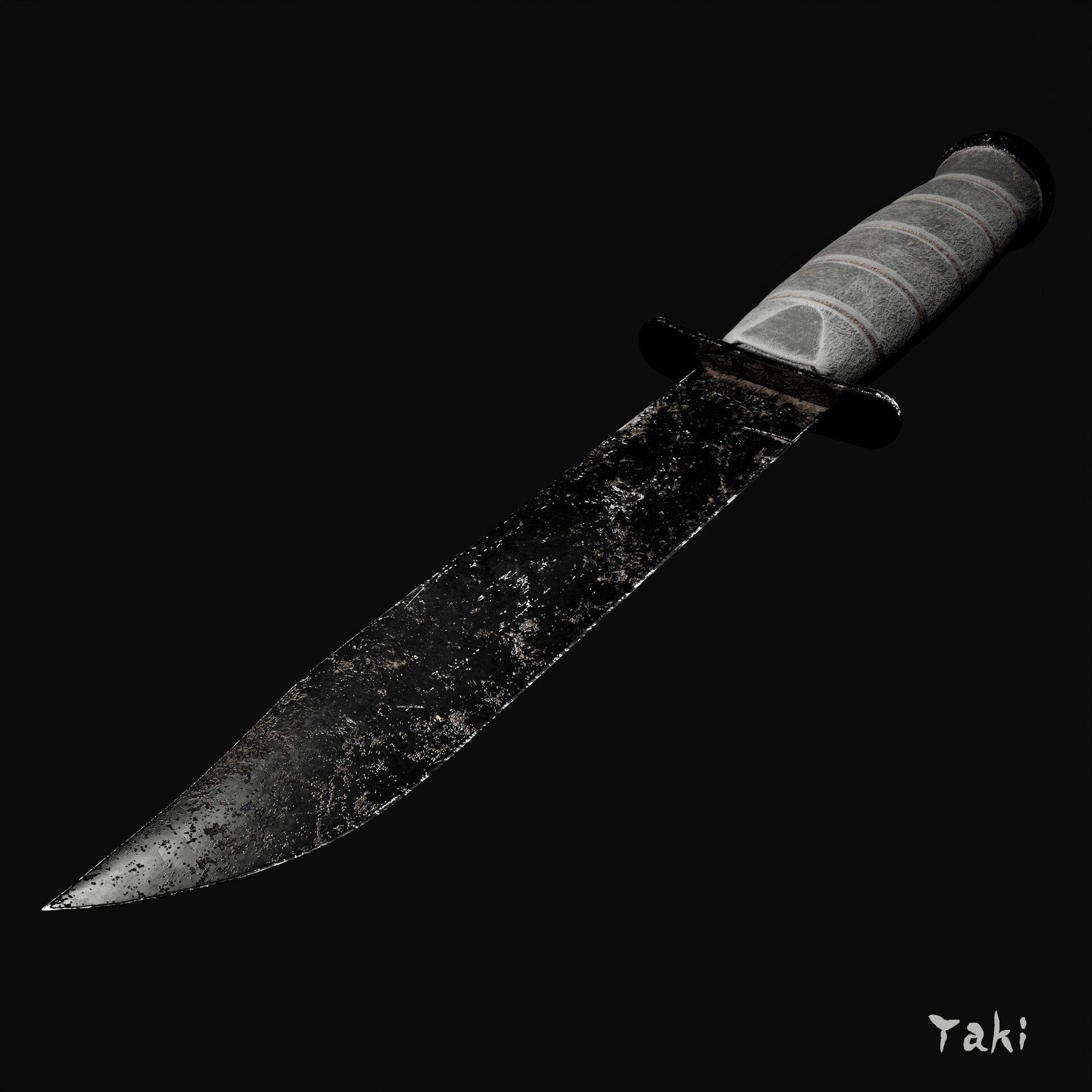 ArtStation - A Rusty Military Knife
