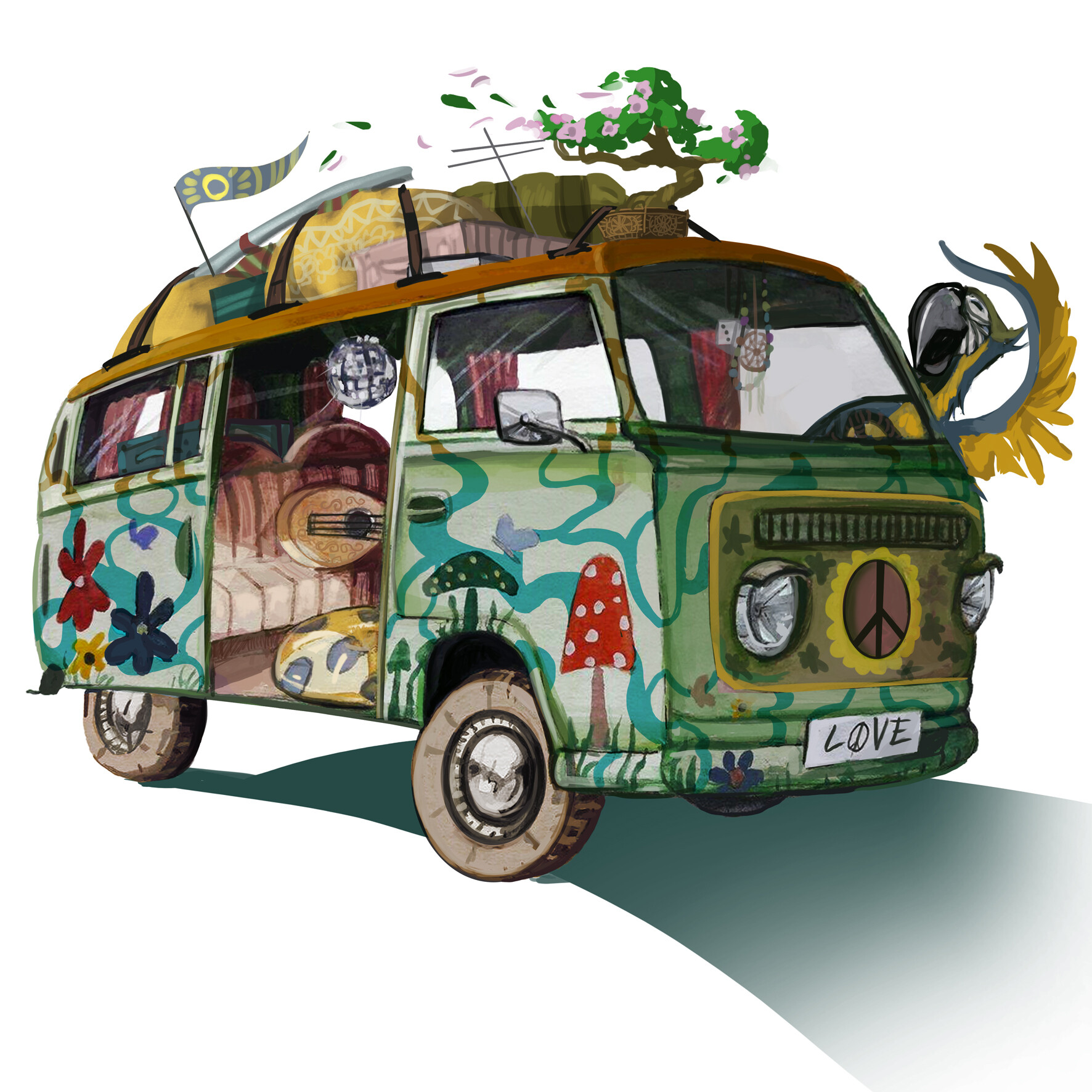 ArtStation - Hippie van