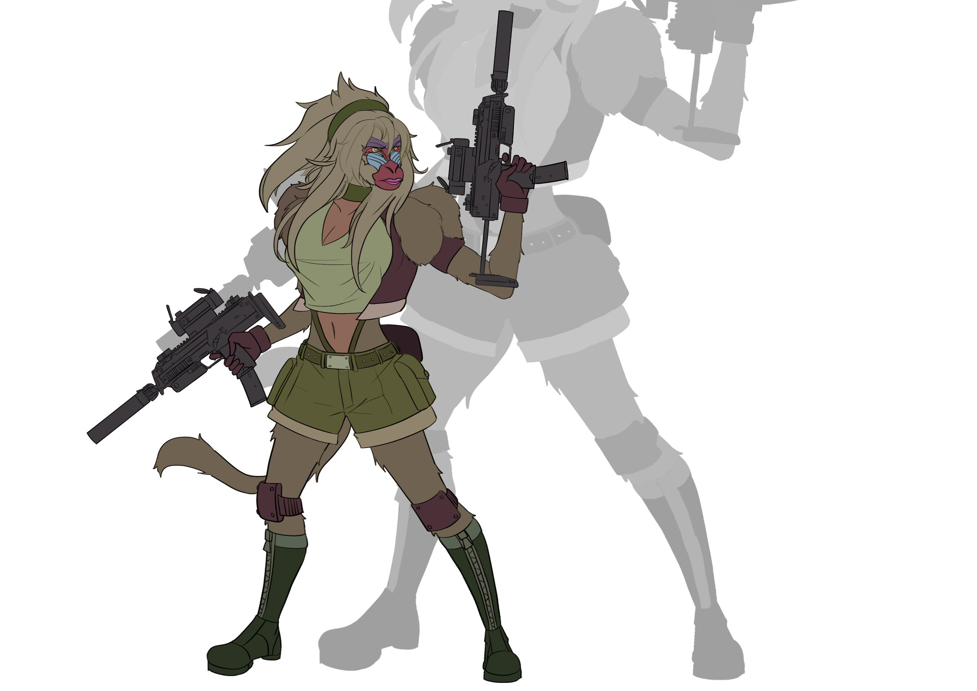 ArtStation - Fighter Baboon