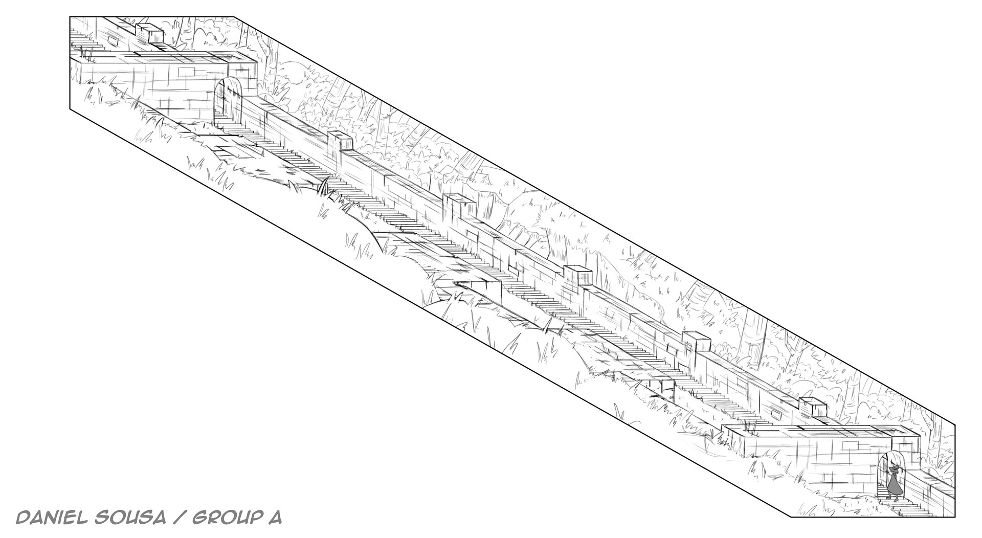 ArtStation - Repeating Diagonal Pan: Forest Path