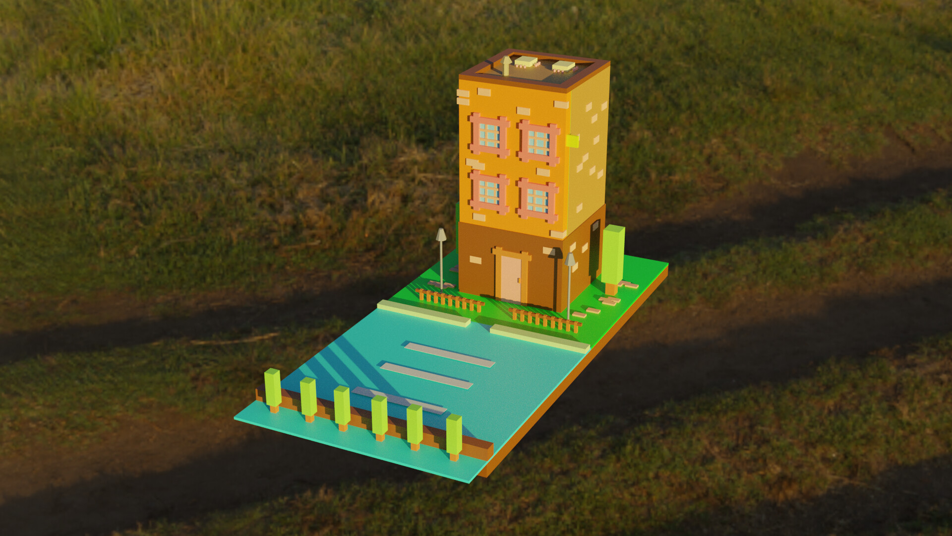 ArtStation - 3D Game Apartment Block