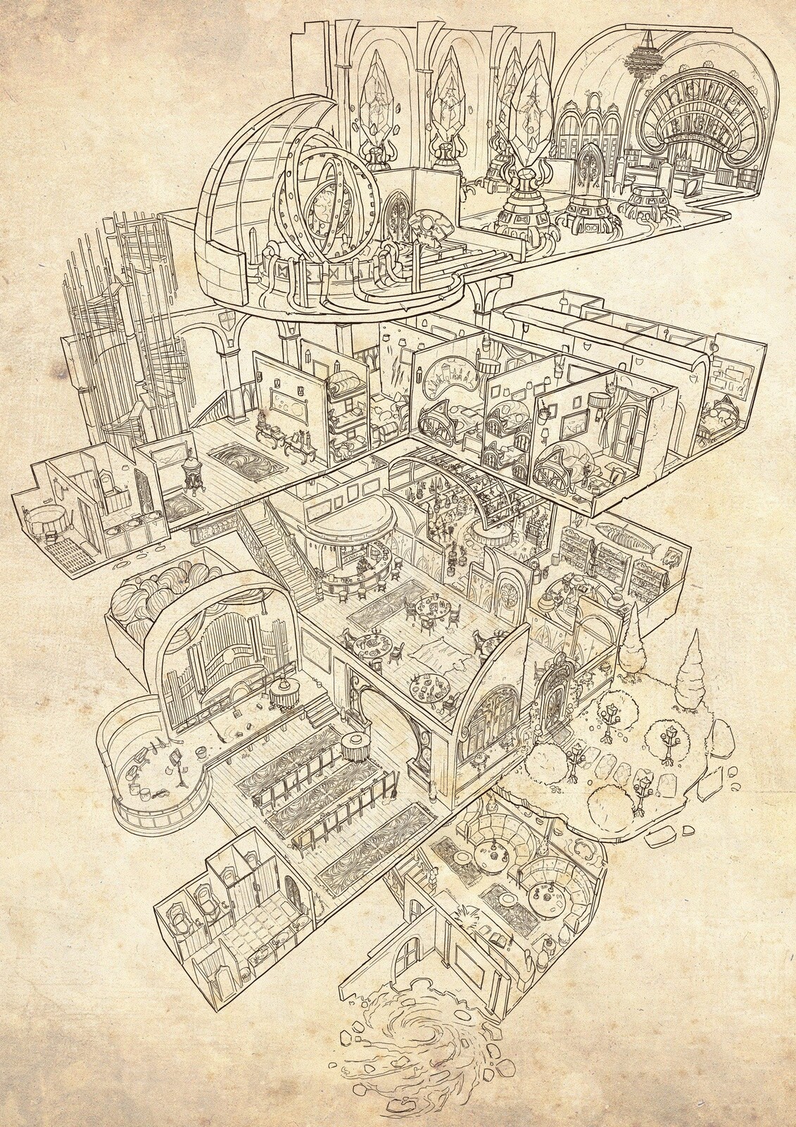 James Patel - Wizards Watering Hole - Interior Cutout