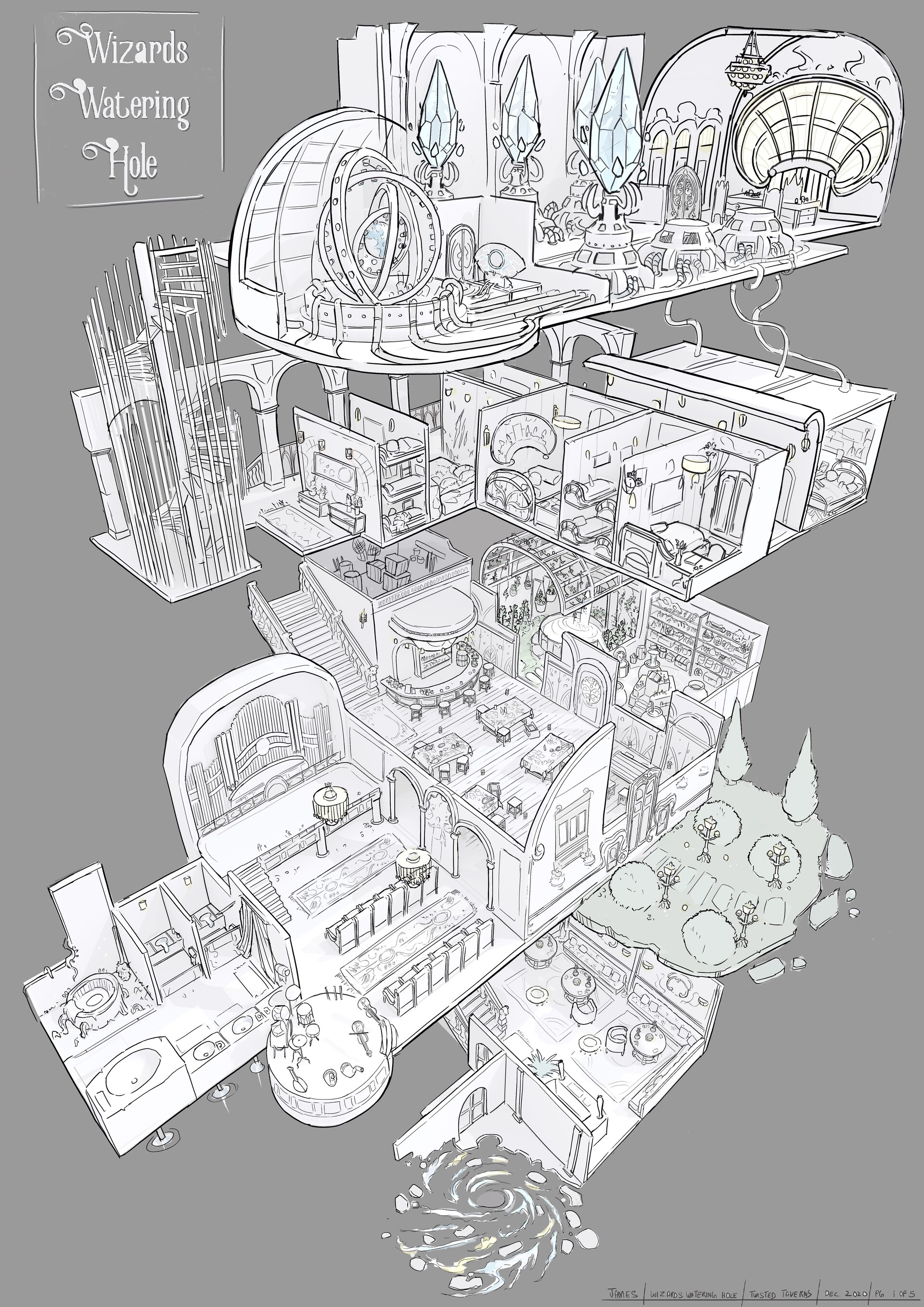 James Patel - Wizards Watering Hole - Interior Cutout