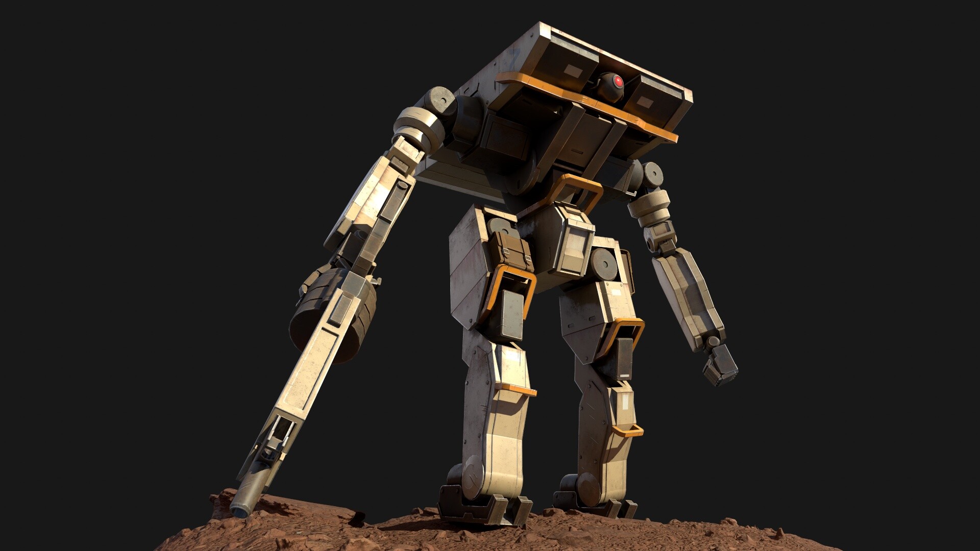 ArtStation - Desert Combat Mech