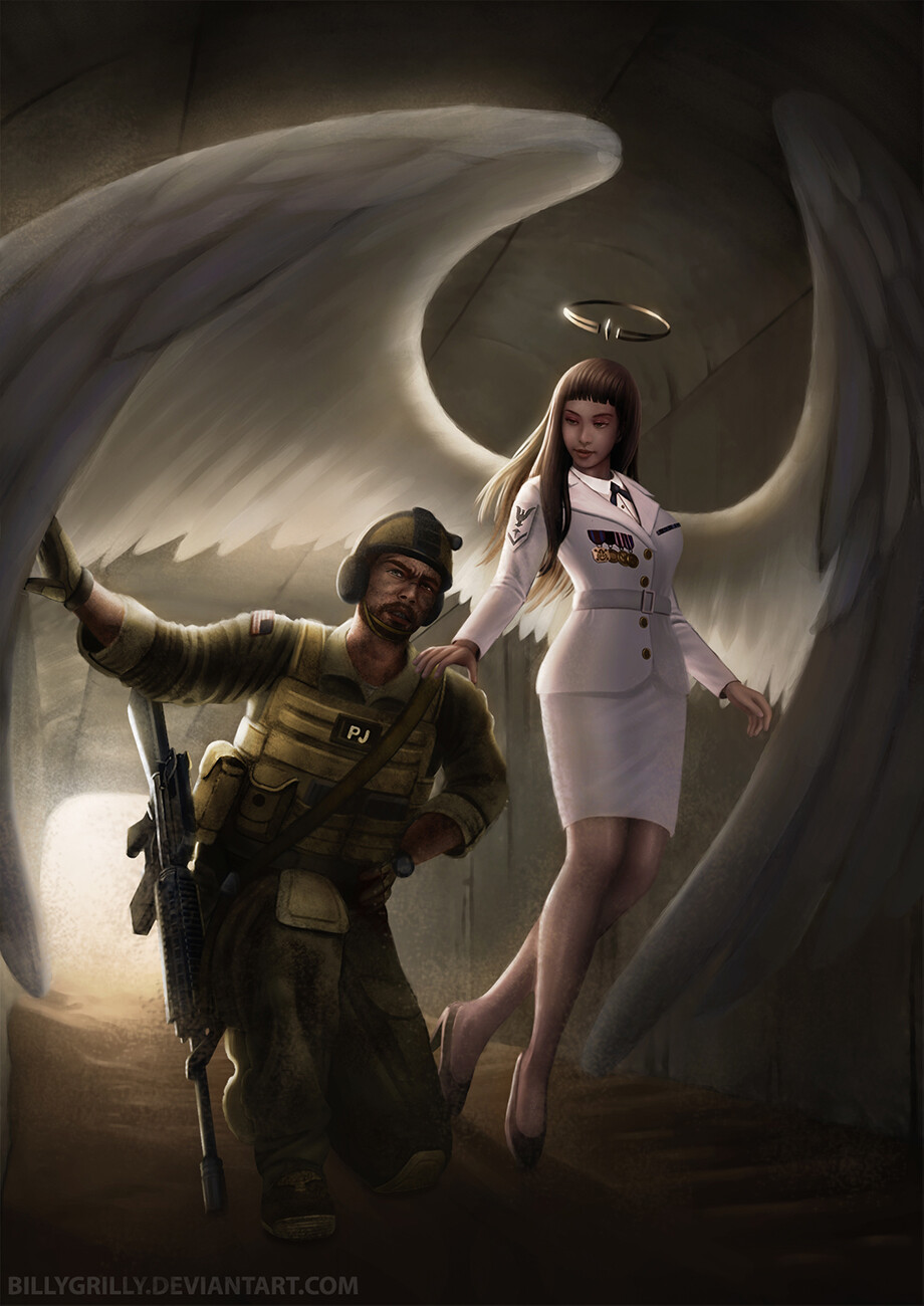 ArtStation - Commission - Soldier and angel