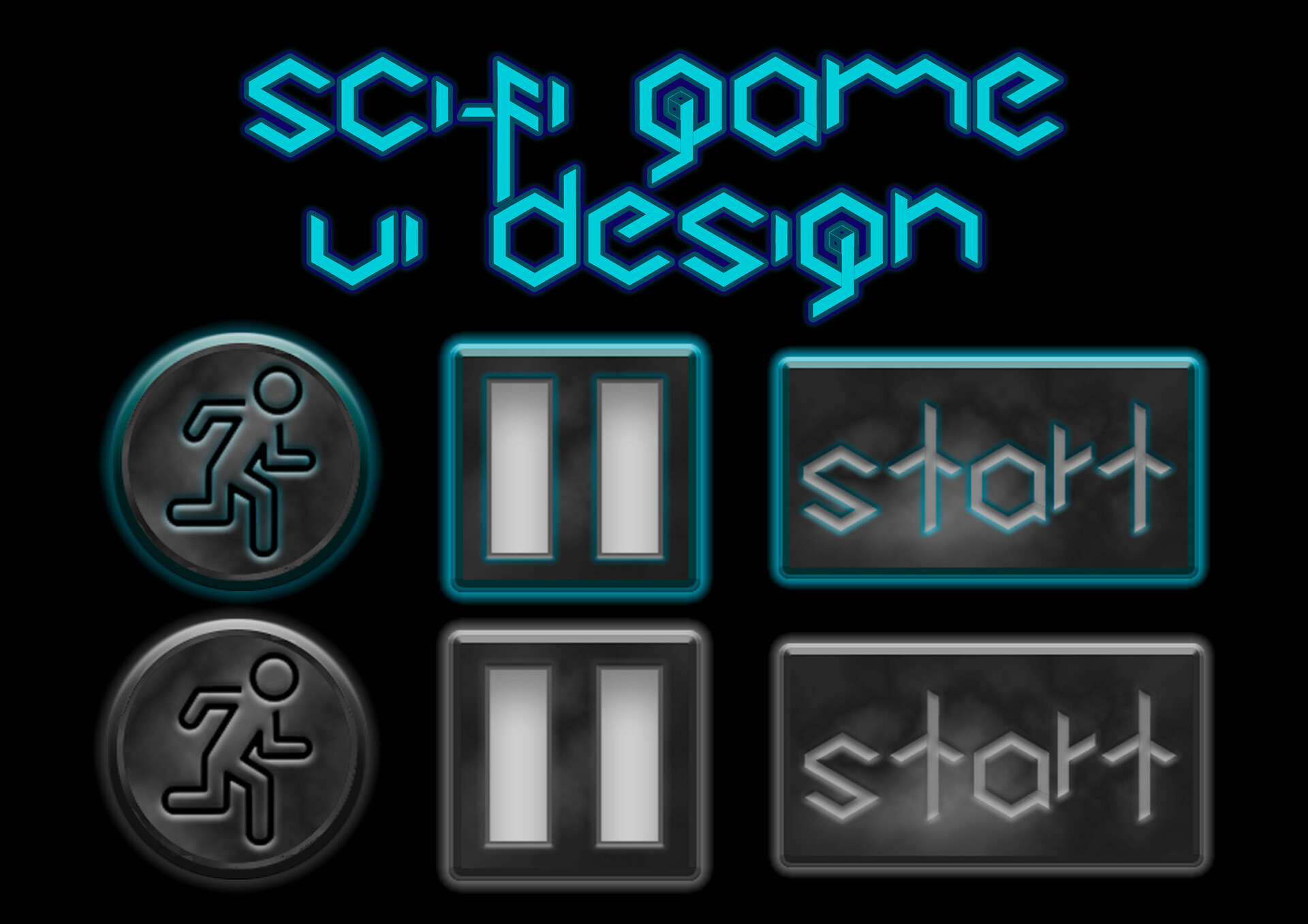 ArtStation - Sci-Fi Game Buttons
