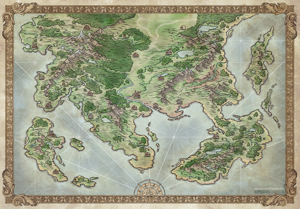 ArtStation - Map of Temperate Coastline
