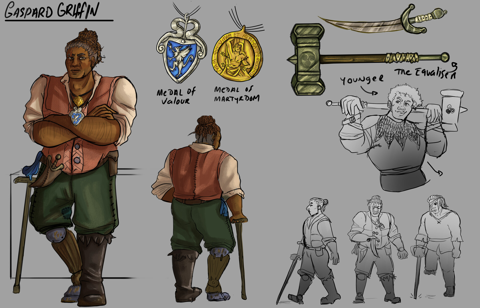 ArtStation - Gaspard Griffin Character Development