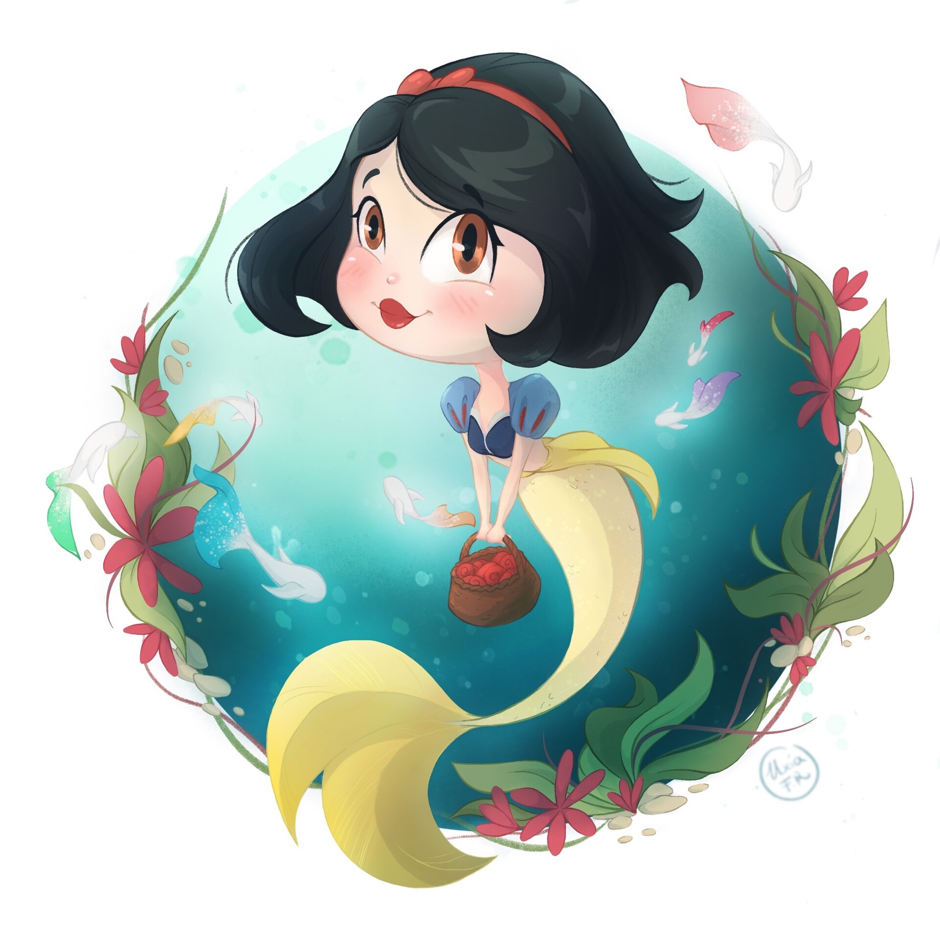 Artstation Snow White Mermaid Disney Mermay