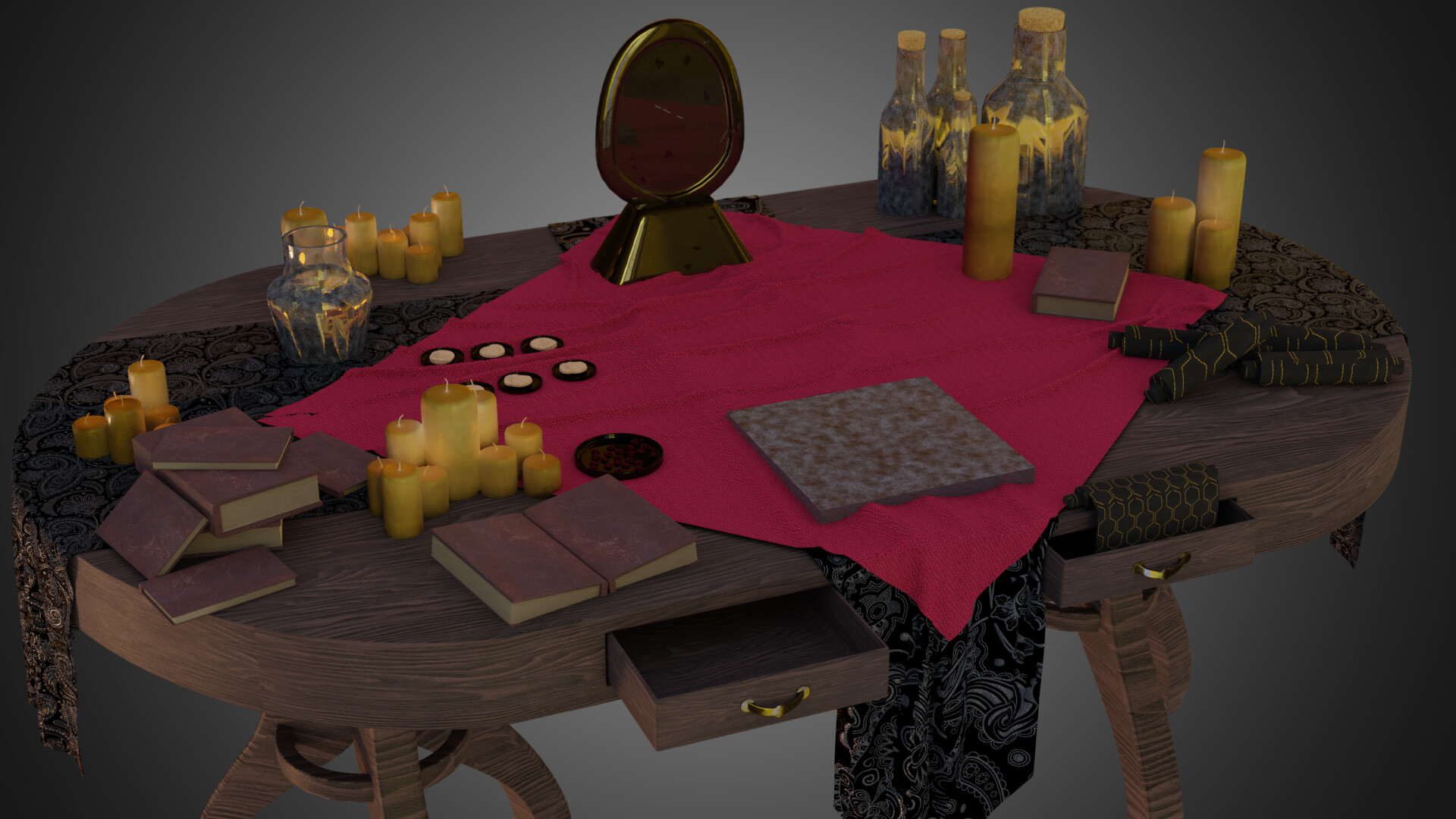 ArtStation - Witch's Table/Altar | WIP