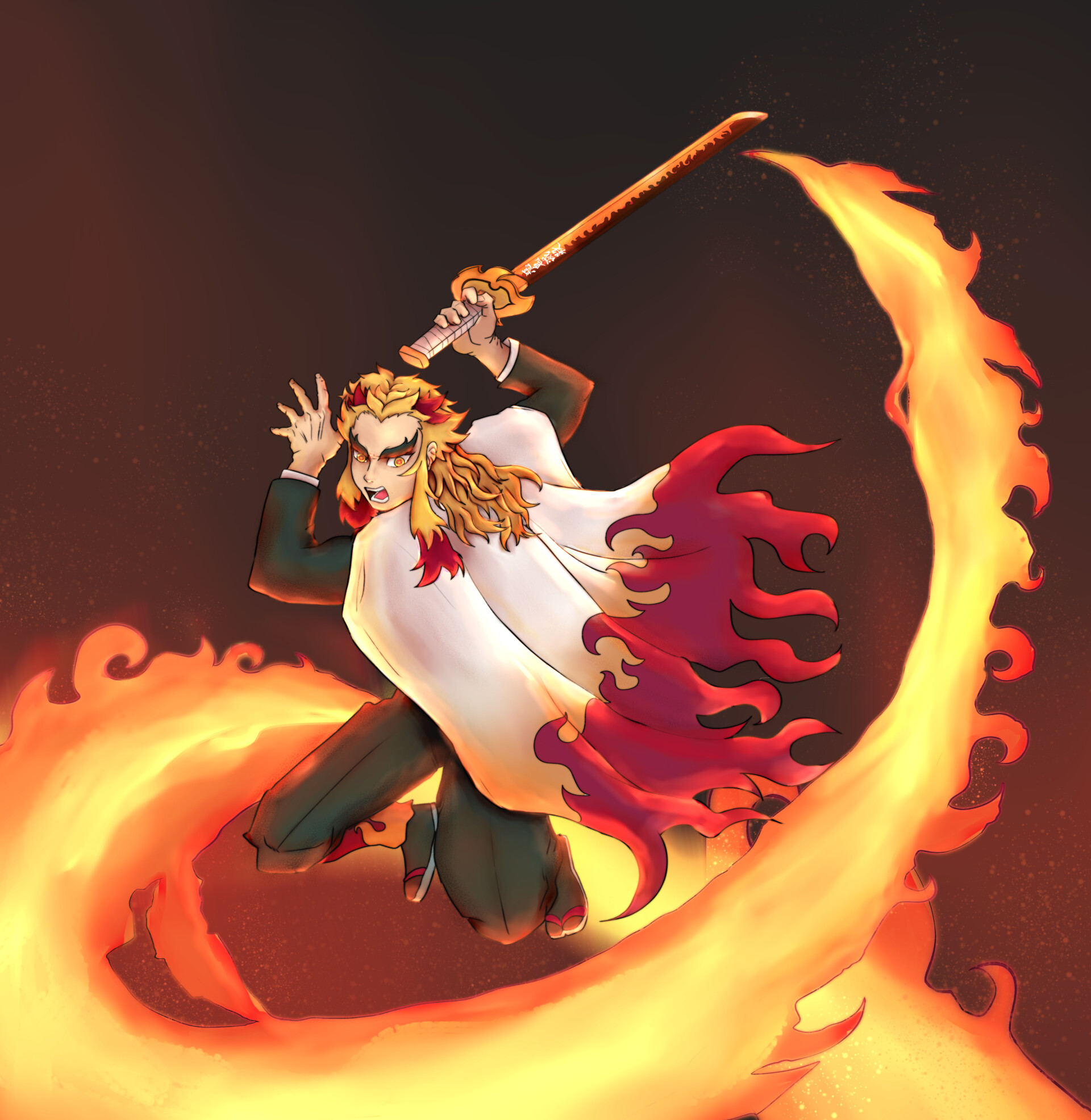 ArtStation - Rengoku Kyojuro Fanart