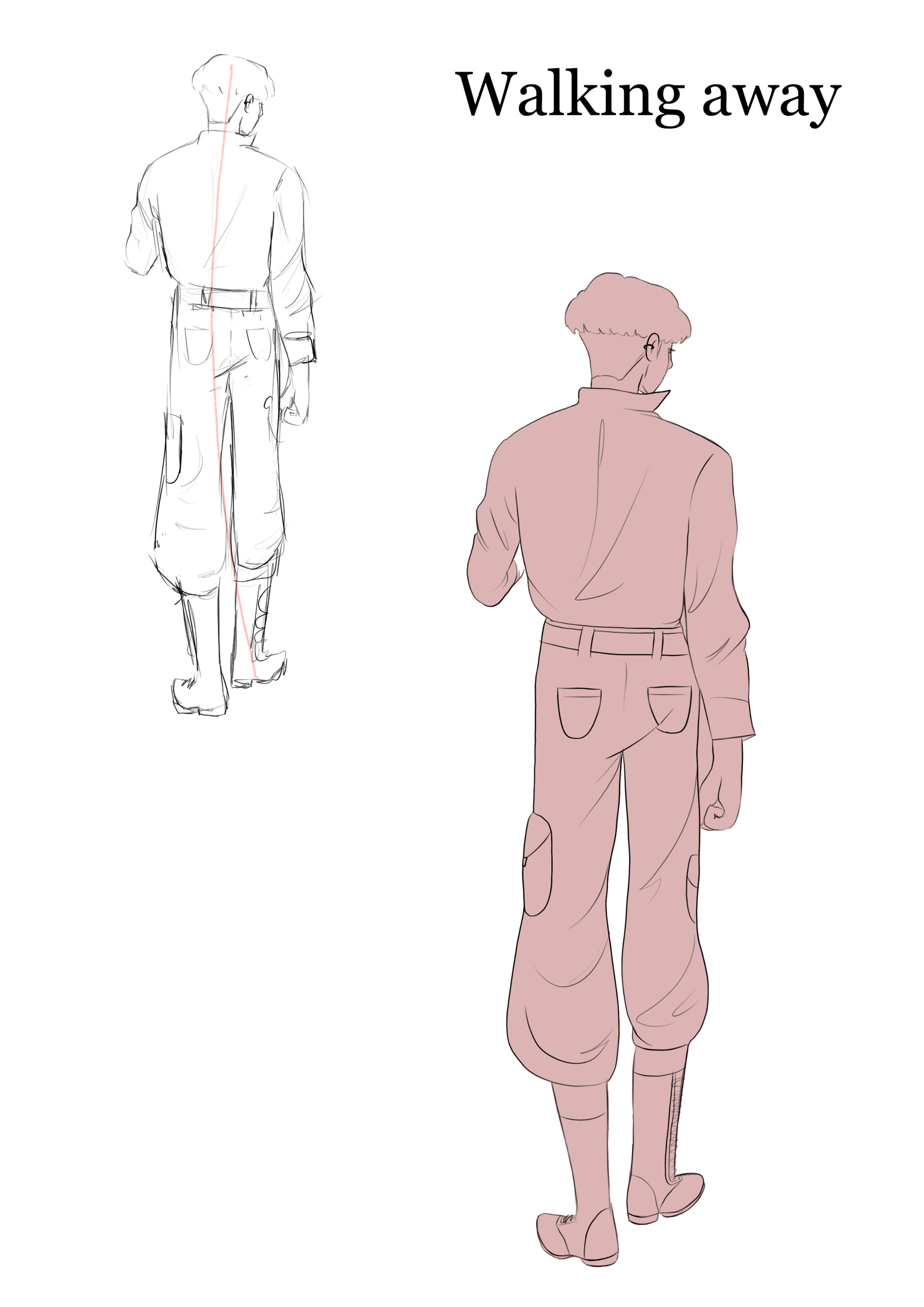 person walking away reference