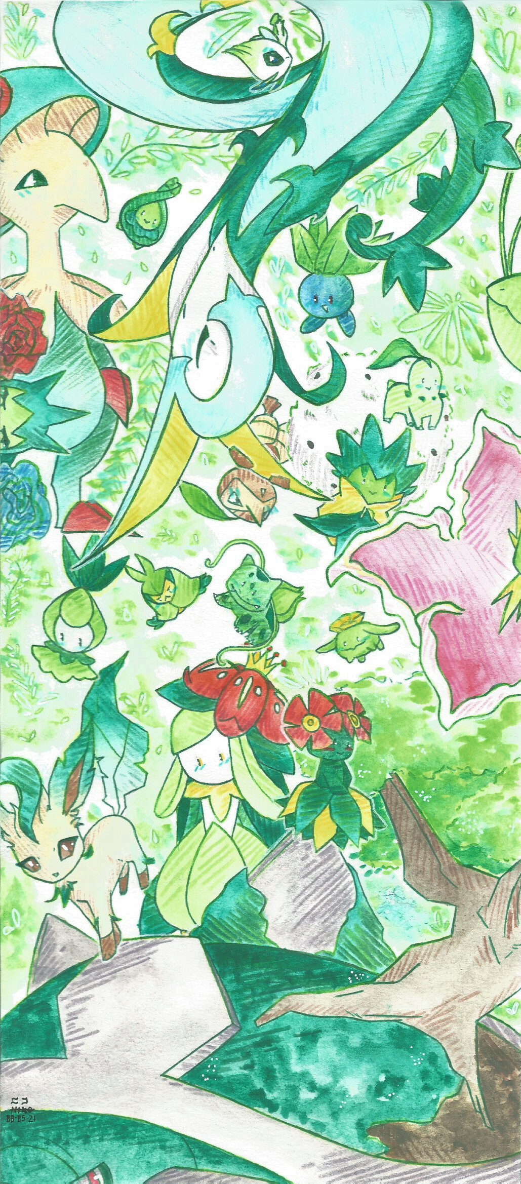 niko - Pokemon Grass Type - Collab / Fanart