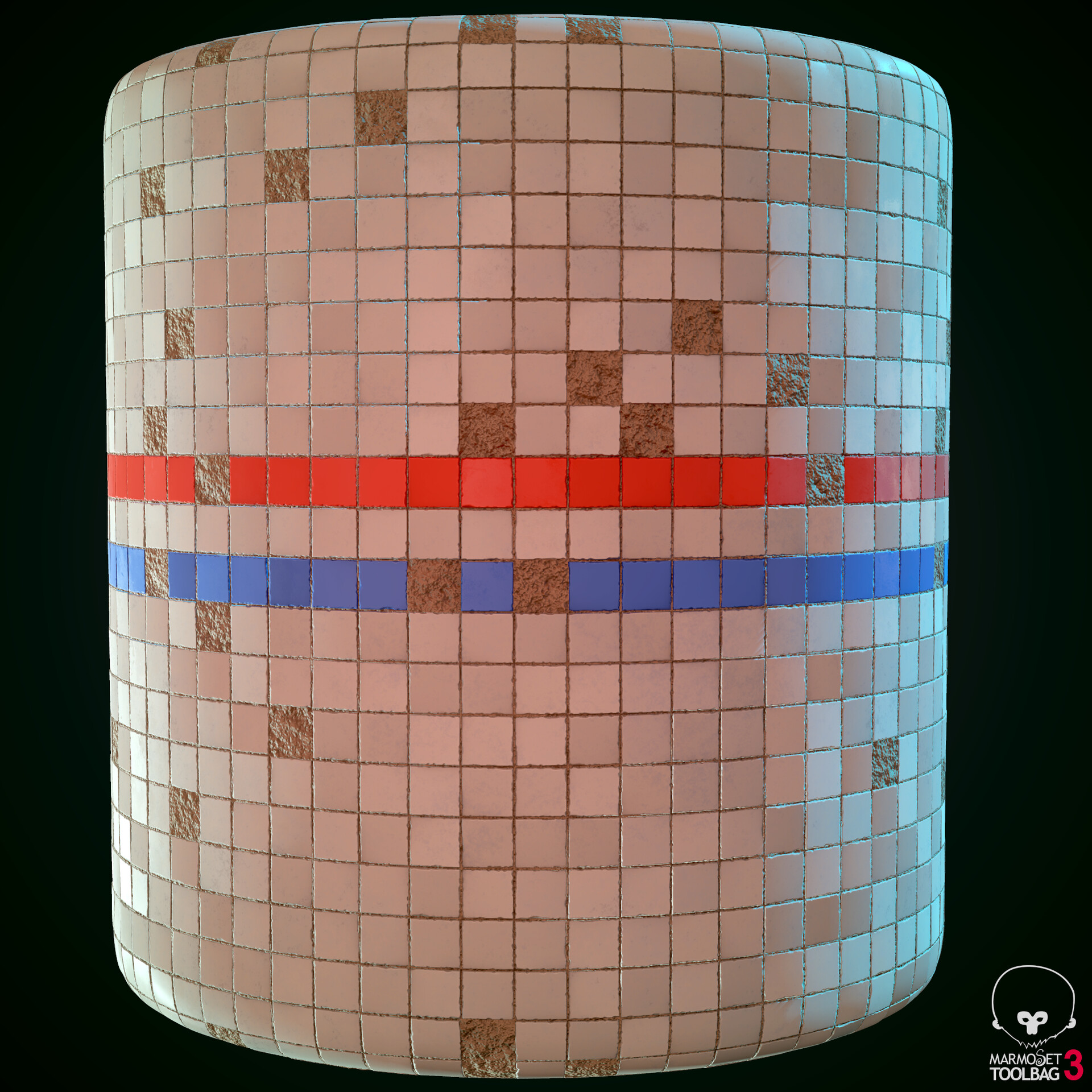 ArtStation - Substance Designer-Tile Wall Study
