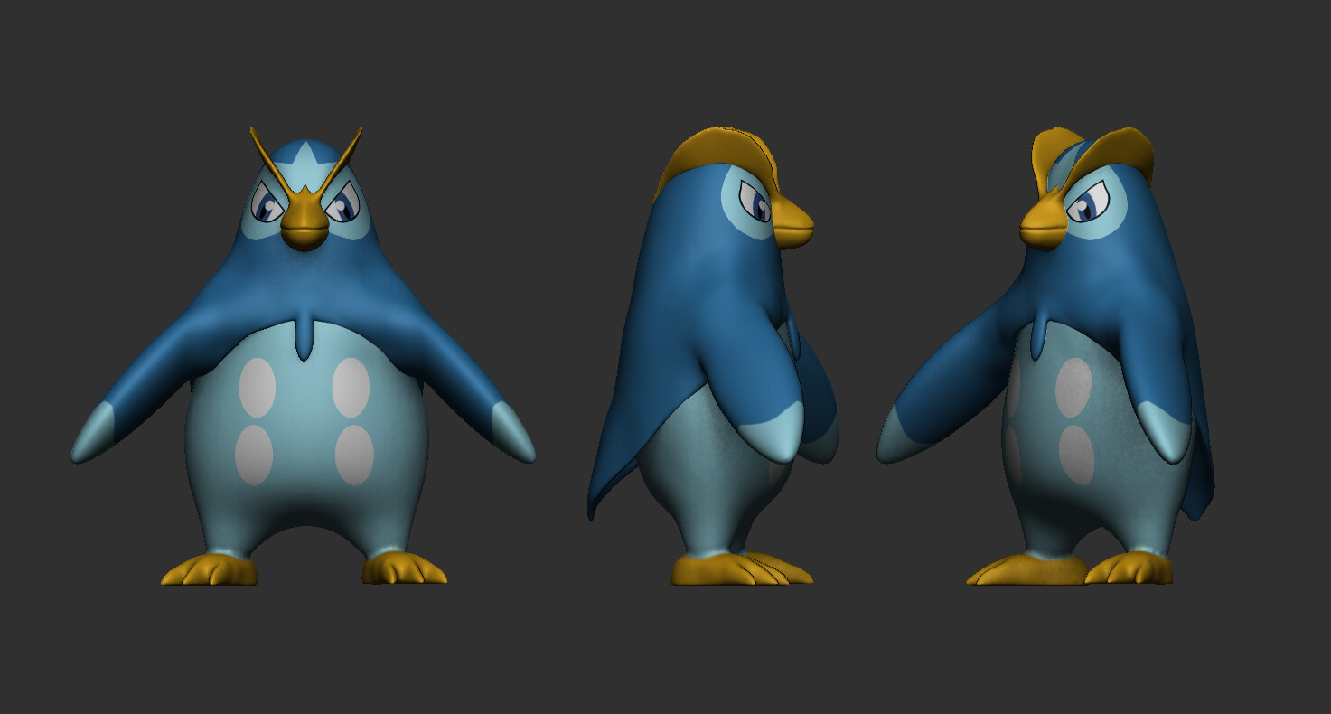 Pau Guillén - Pokémon FanSculpt - Piplup Evolution Line