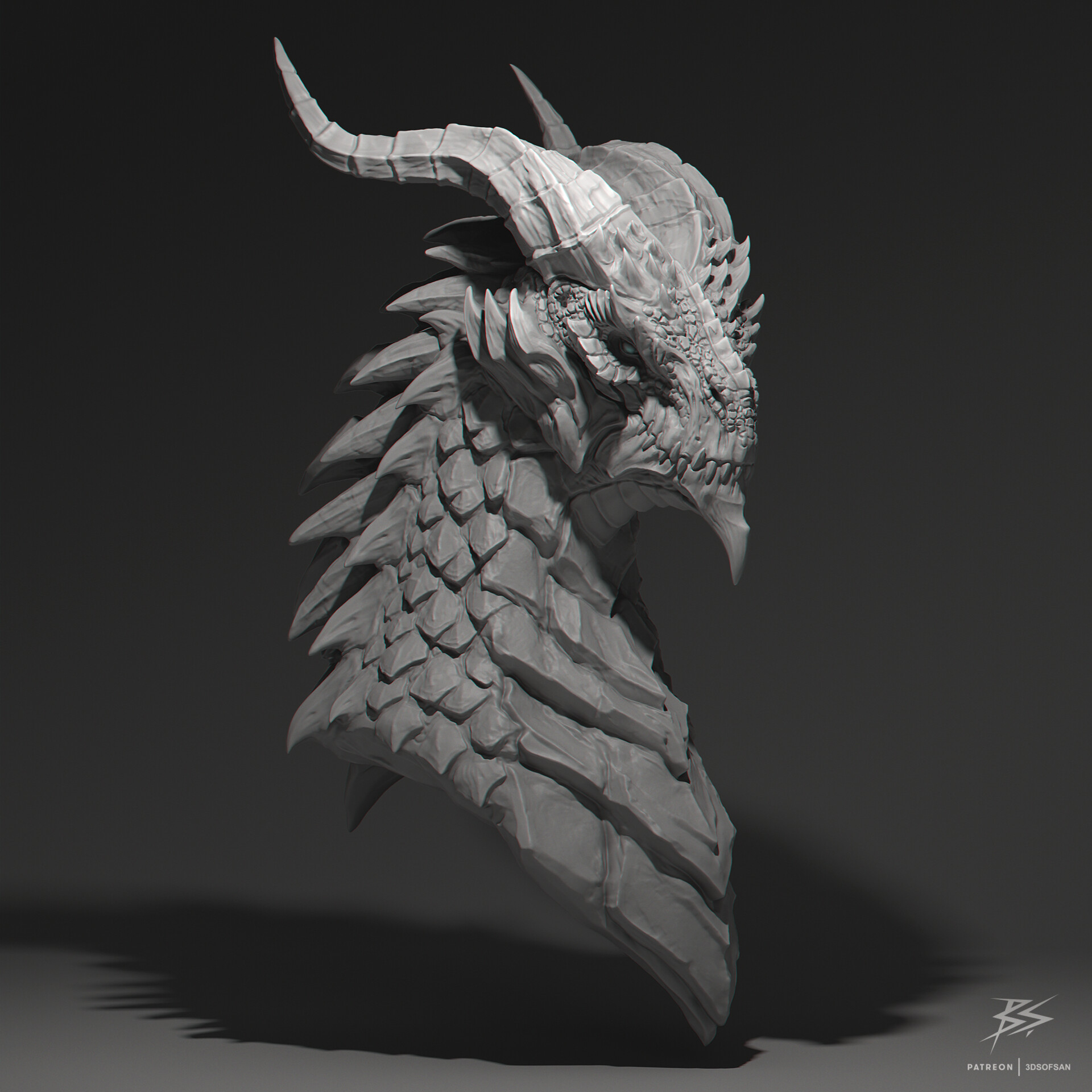 ArtStation - Shadow Dragon Bust