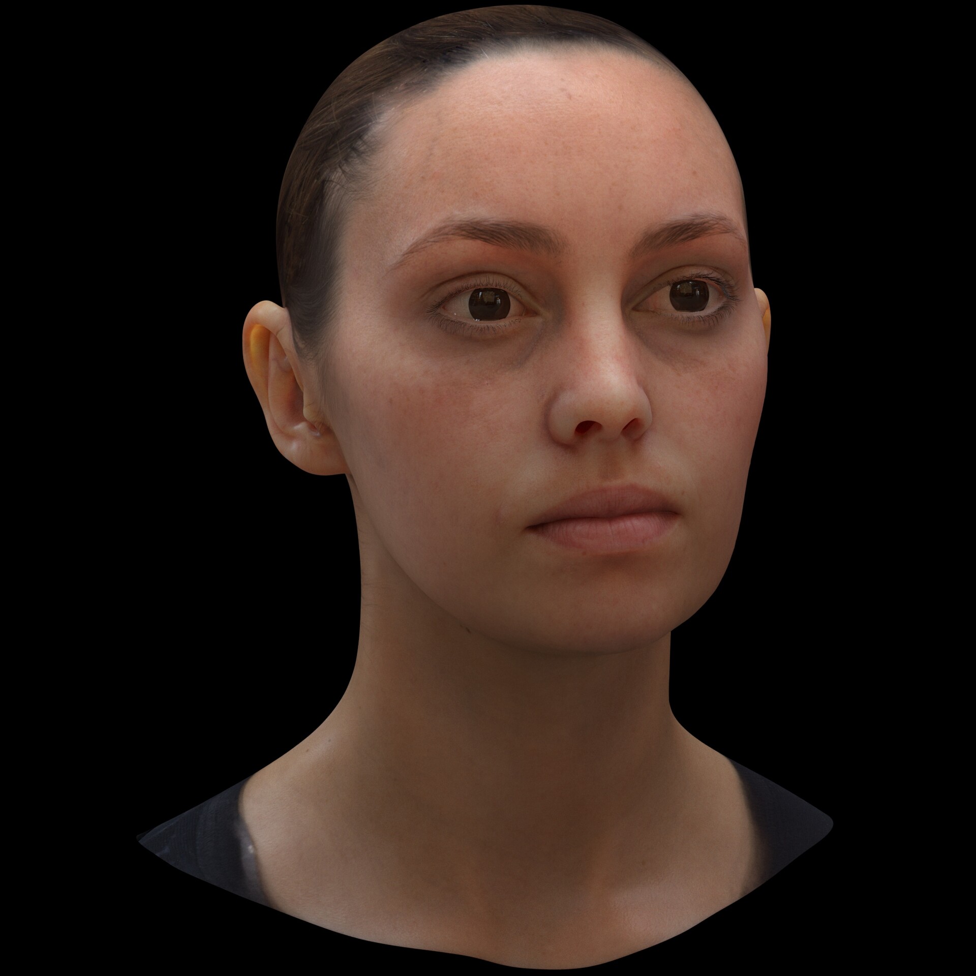 ArtStation - Emily Skin & Eyebrows Render Practice