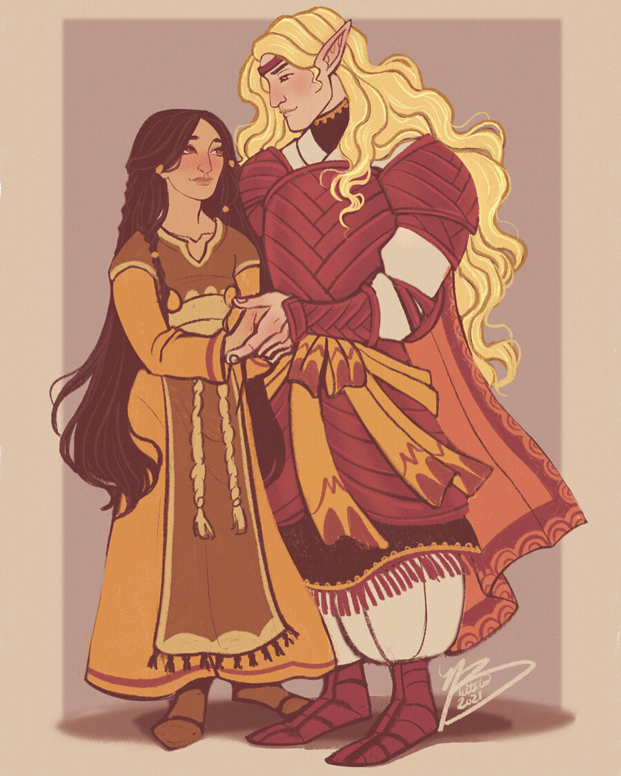 Aegnor and Andreth by Naomi Buttelo : r/ImaginaryMiddleEarth