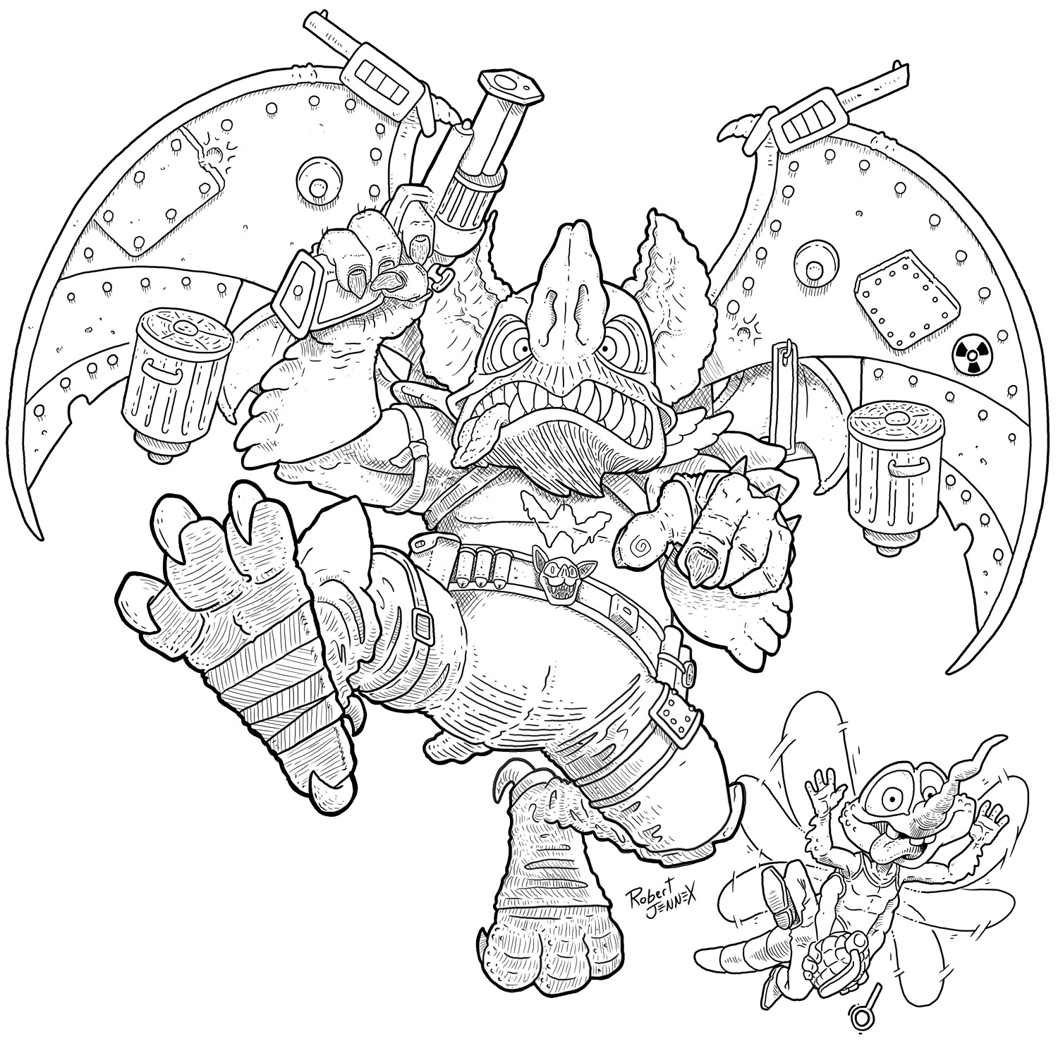 skylanders trap team wolfgang coloring pages