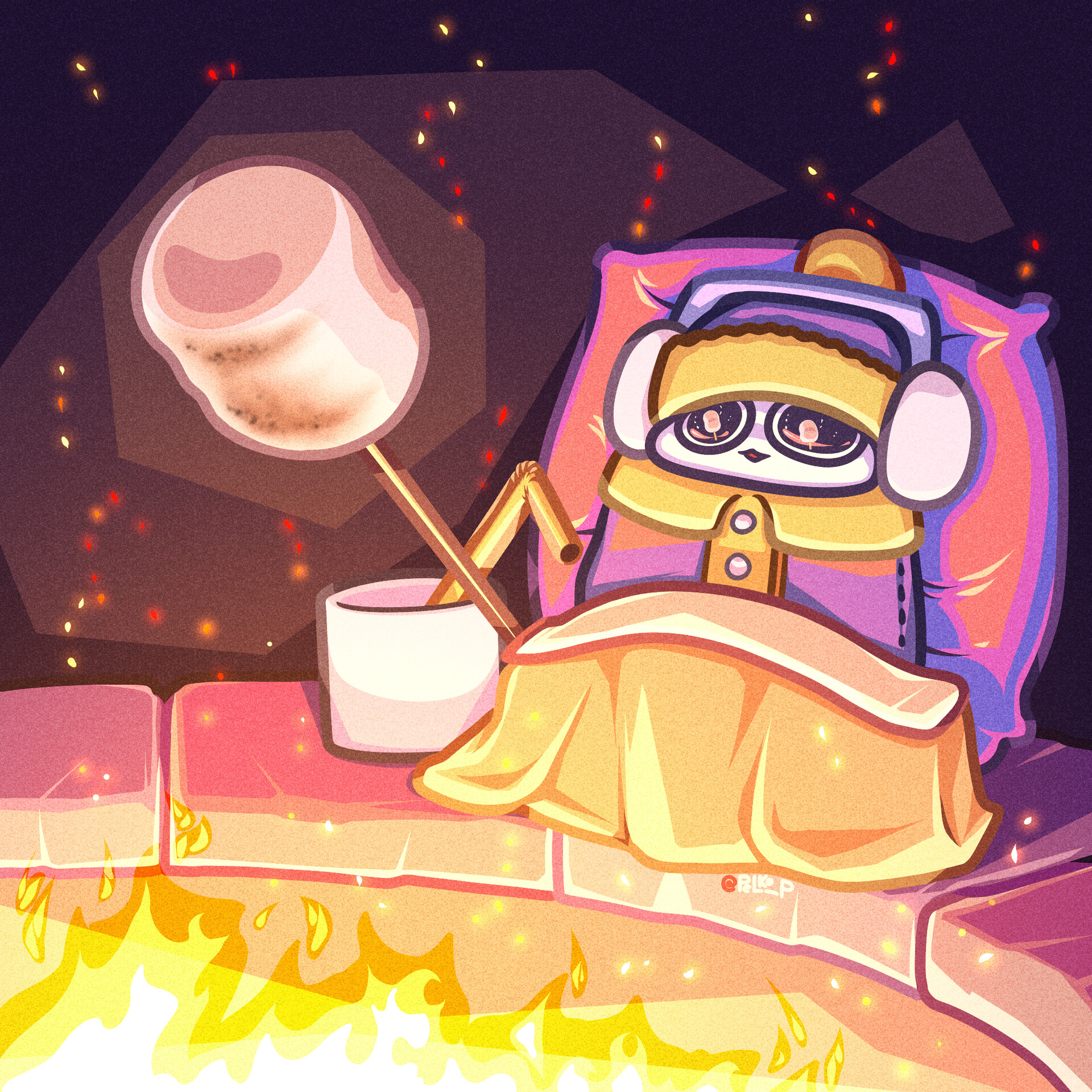 ArtStation - Pelko is roasting marshmallows