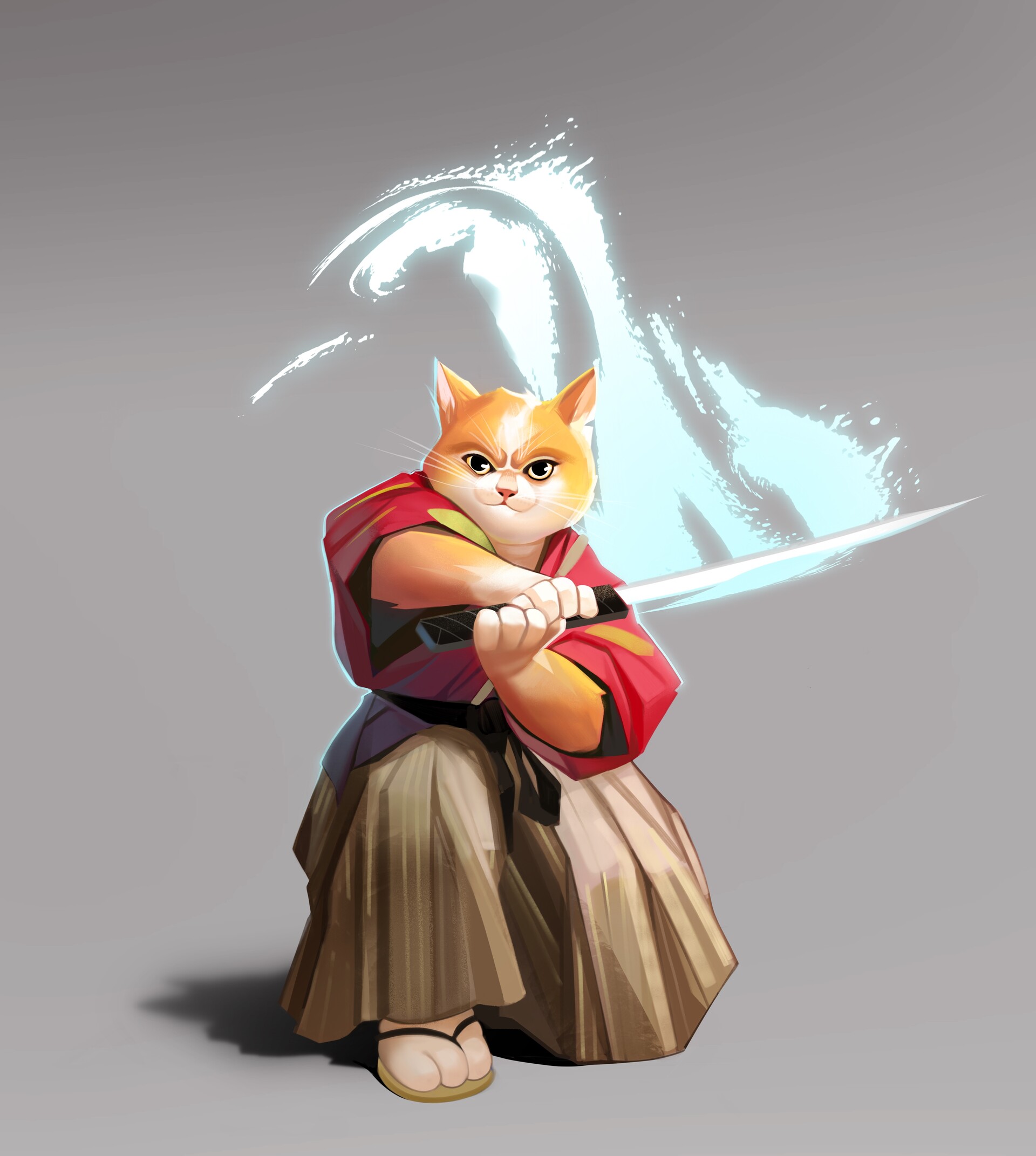 ArtStation - Samurai cat