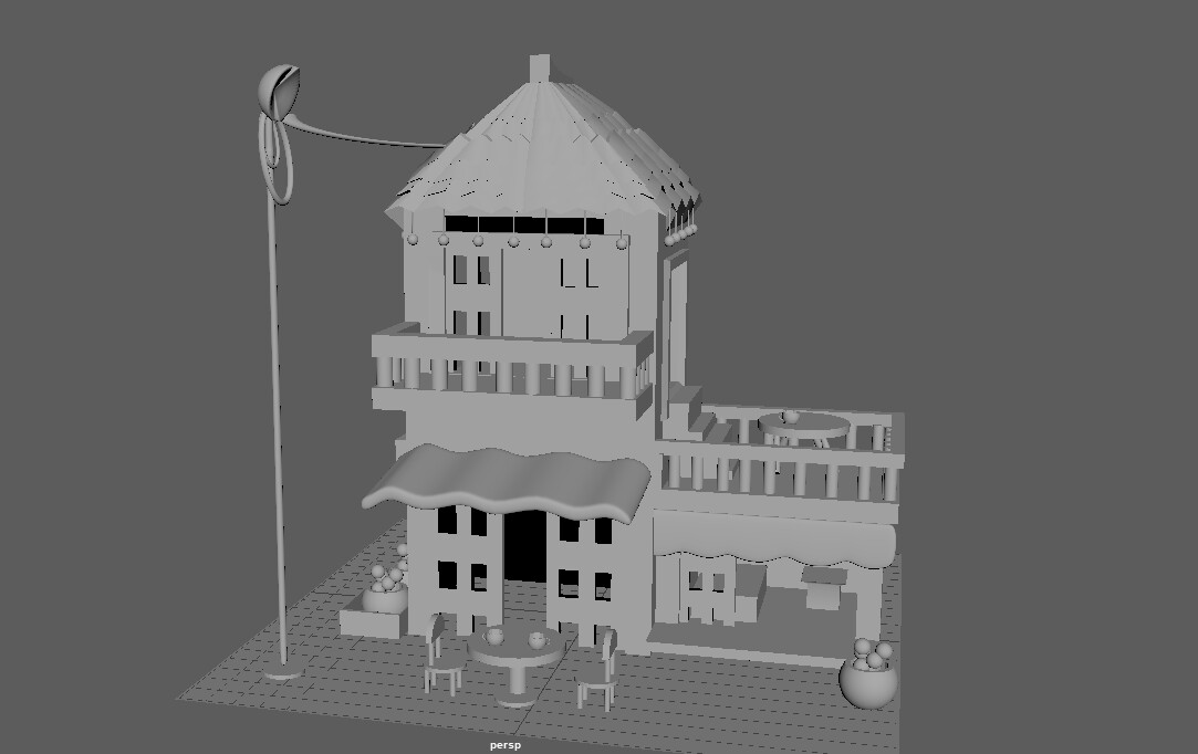 ArtStation - 3d cartoon house in maya