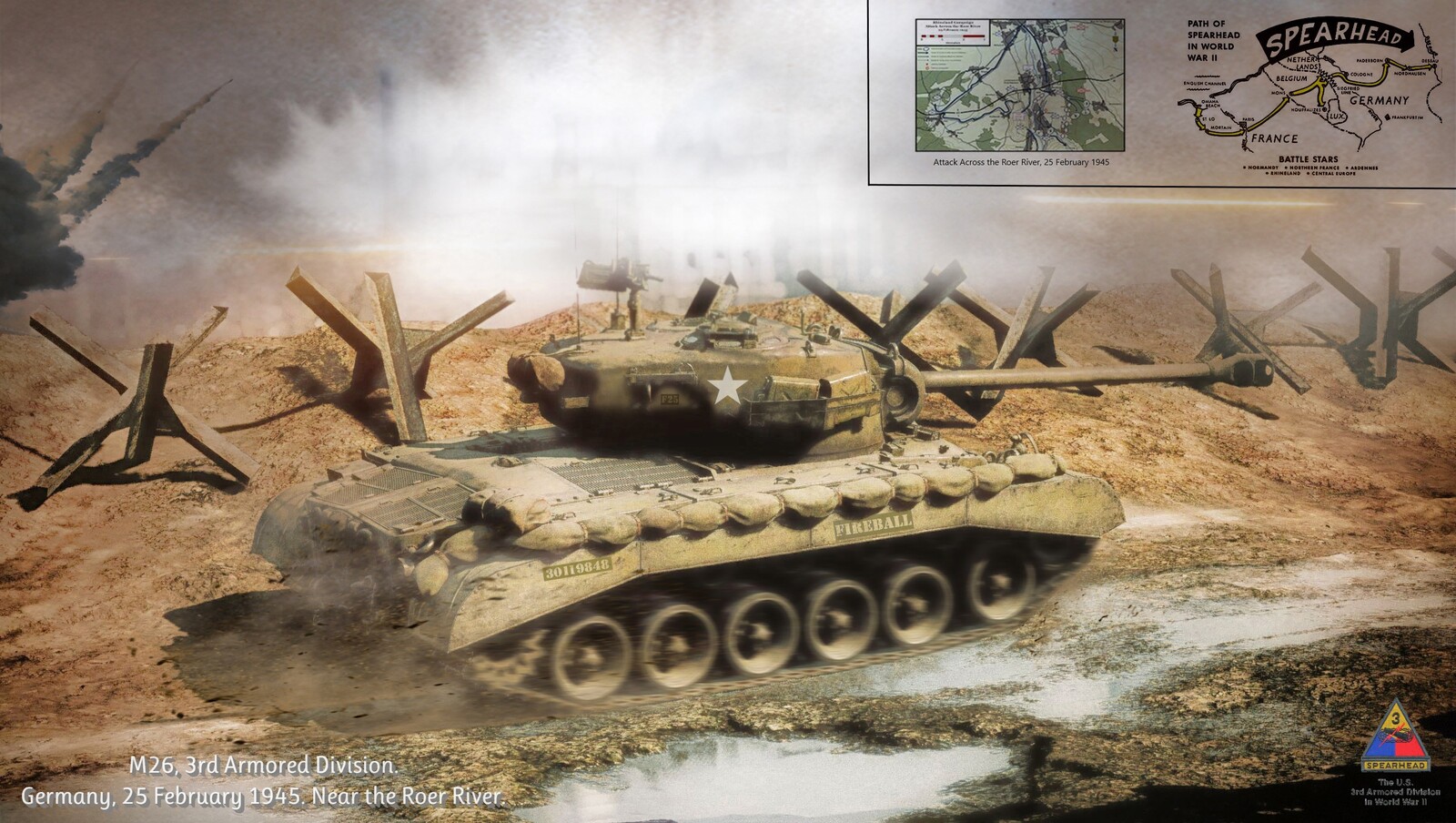 CIRCASSIAN - M26 "Fireball", 3rd Armored Division, 33rd Armored Regiment