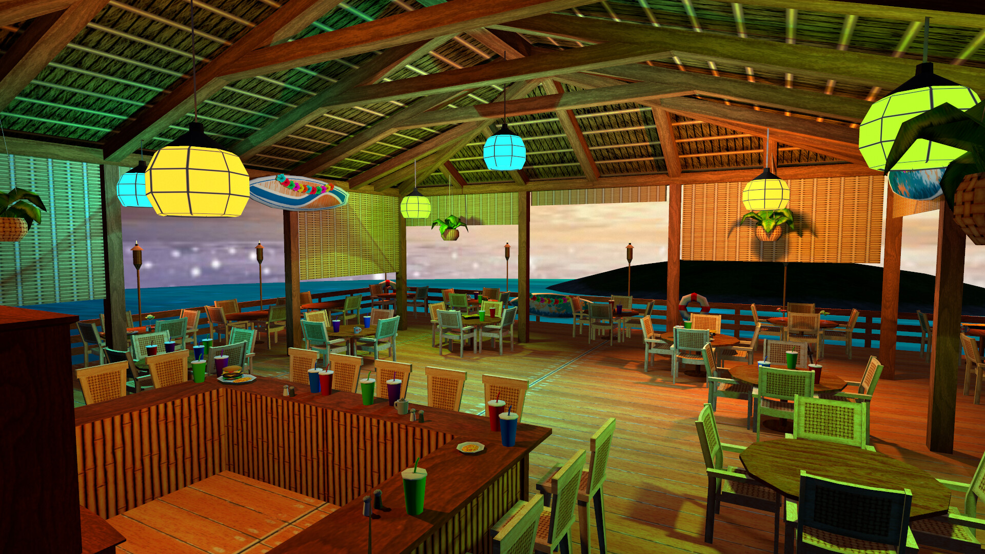 Eddie Ramirez - Tiki Bar- Game level asset