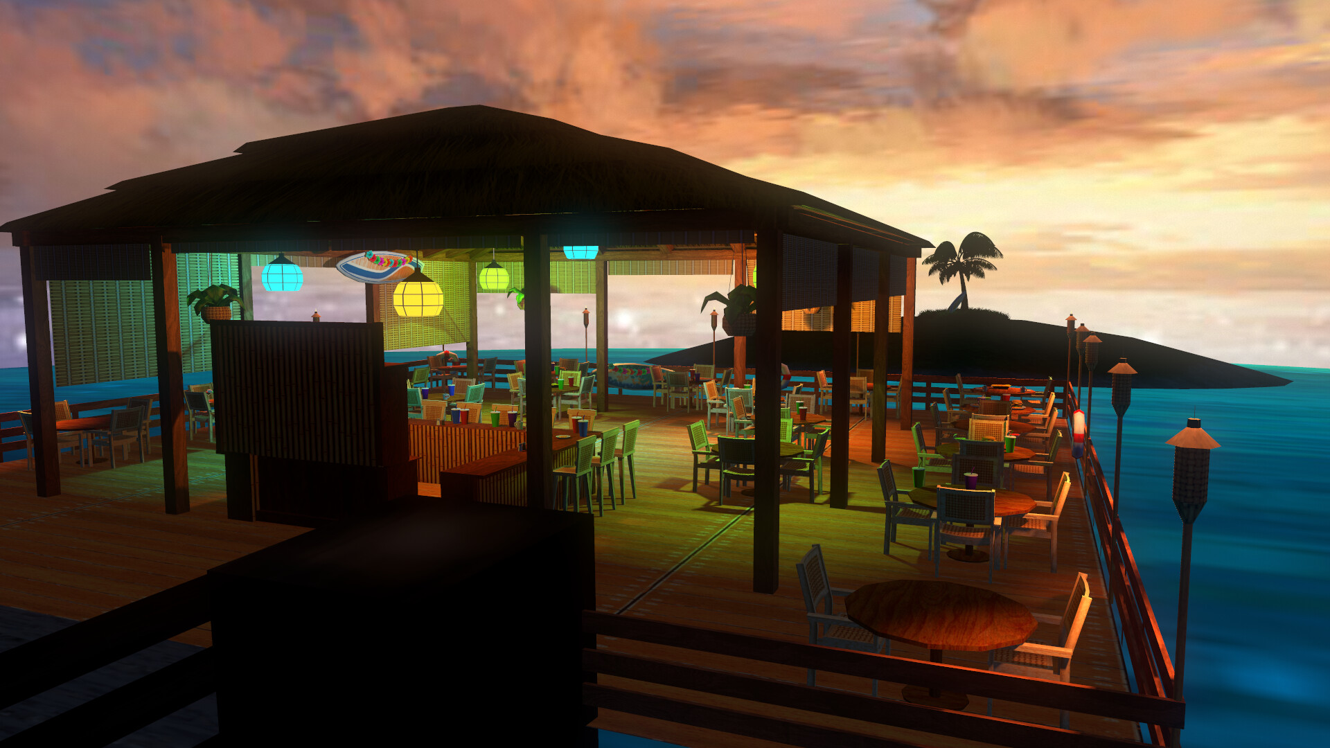 Eddie Ramirez - Tiki Bar- Game level asset