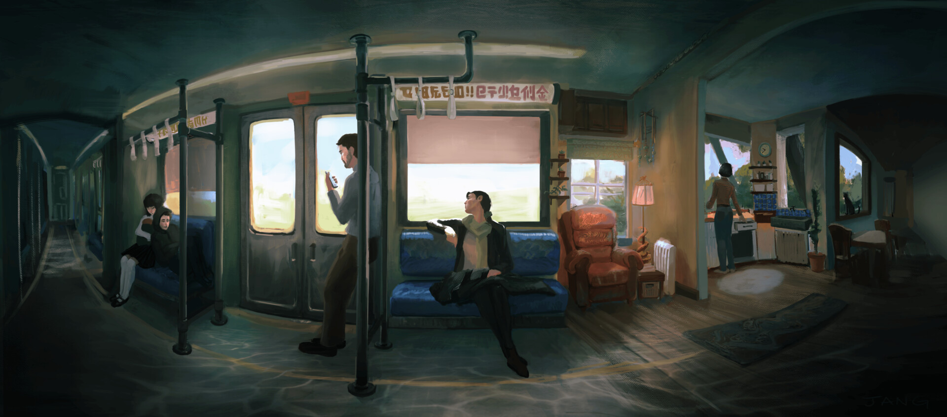 ArtStation - Train back home
