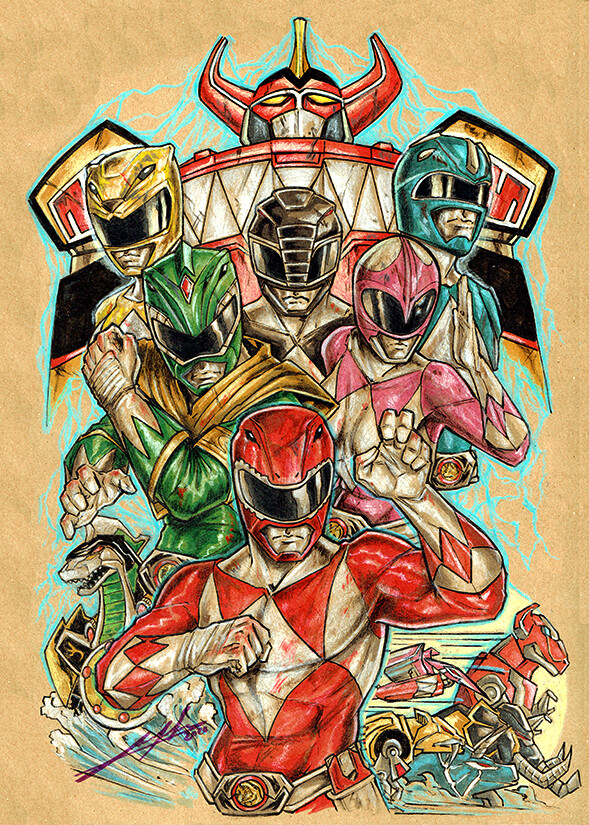 ArtStation - Power Rangers (Sketch)
