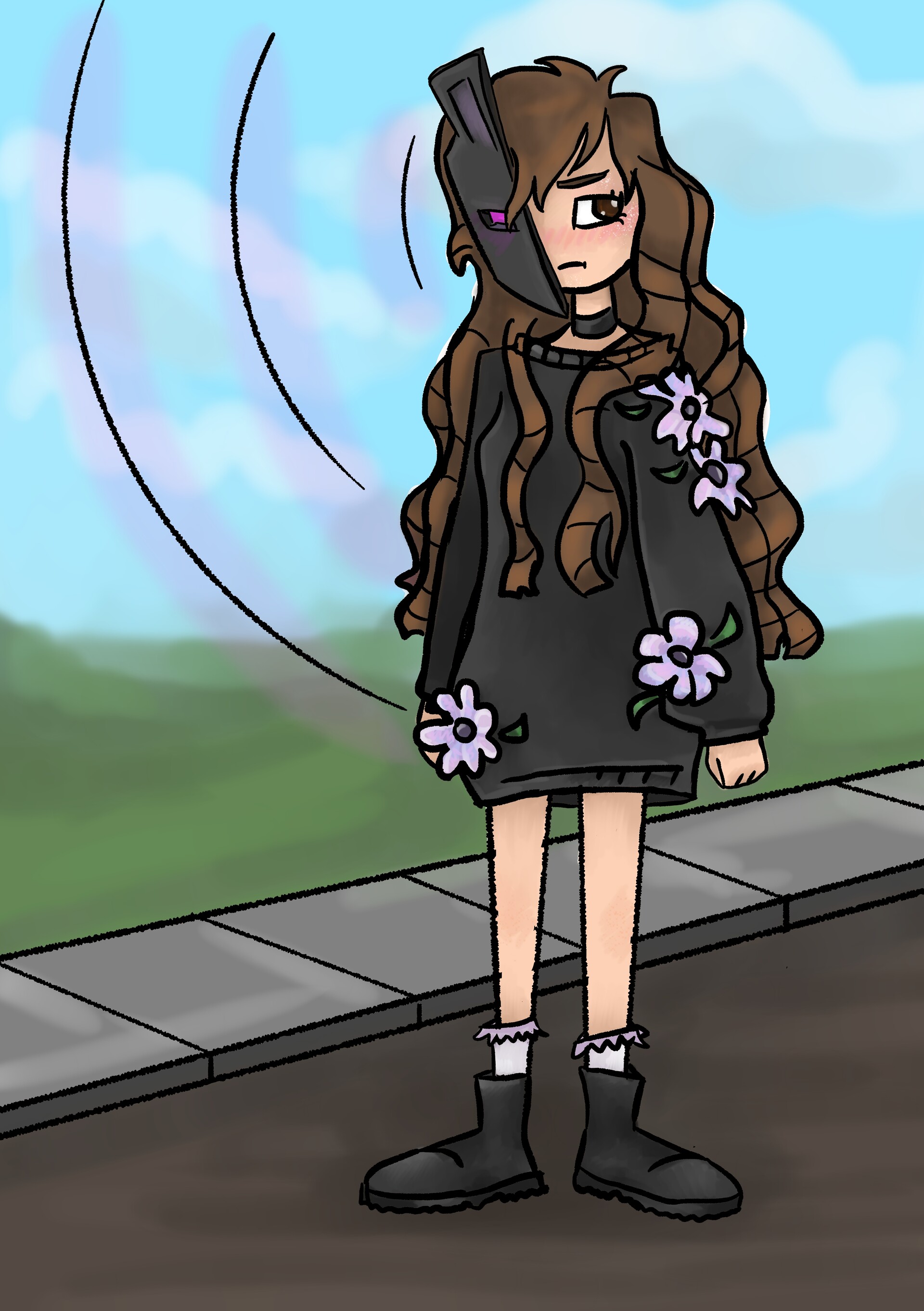 how to draw minecraft girl