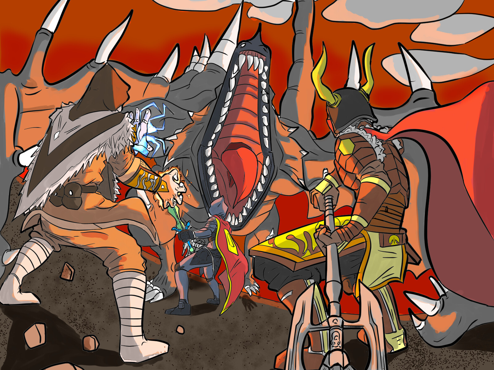 ArtStation - The Dragon Fighters