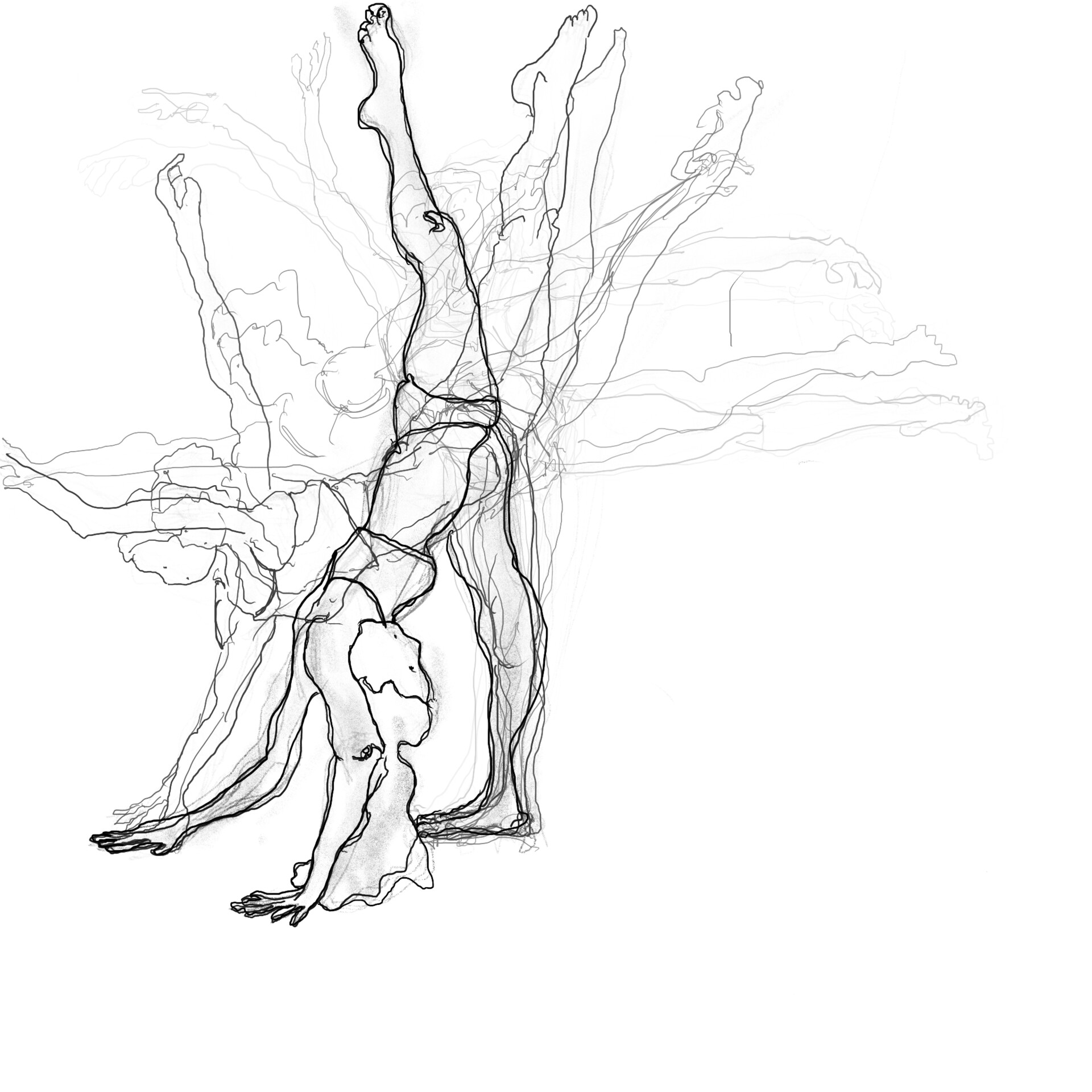 girl falling drawing reference