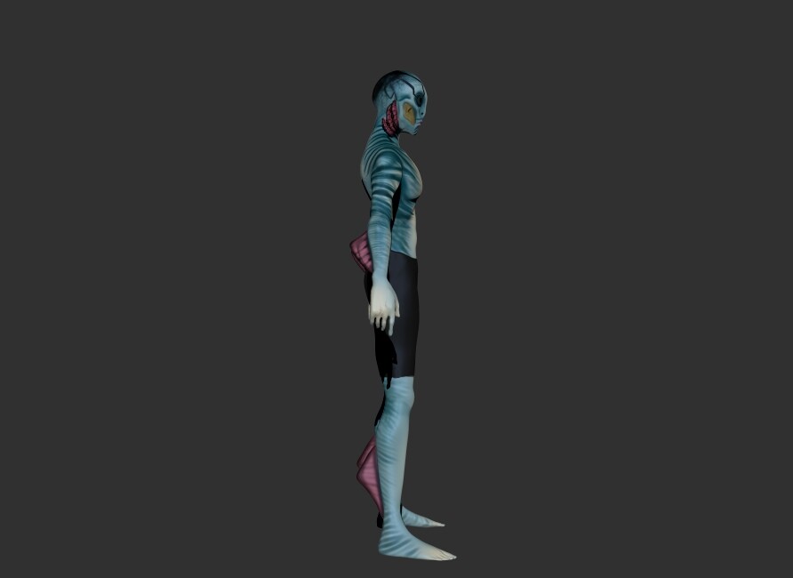 Asia Mirimiran - Hellboy - Abe Sapien 3D Character Modelling