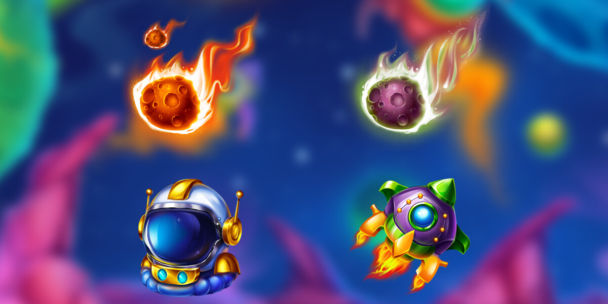 ArtStation - Space Themed slot machine symbols - Development