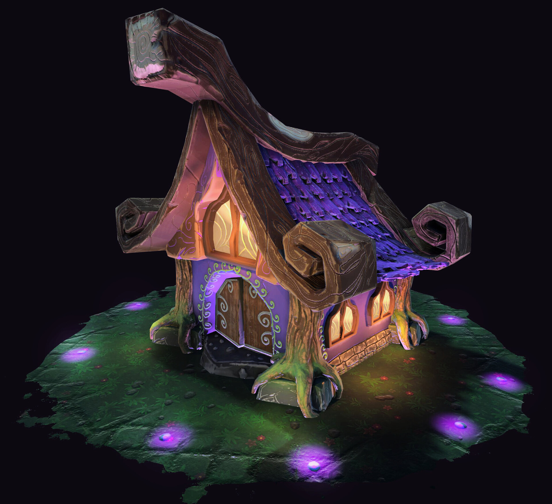 ArtStation - Stylized Elvish Hovel