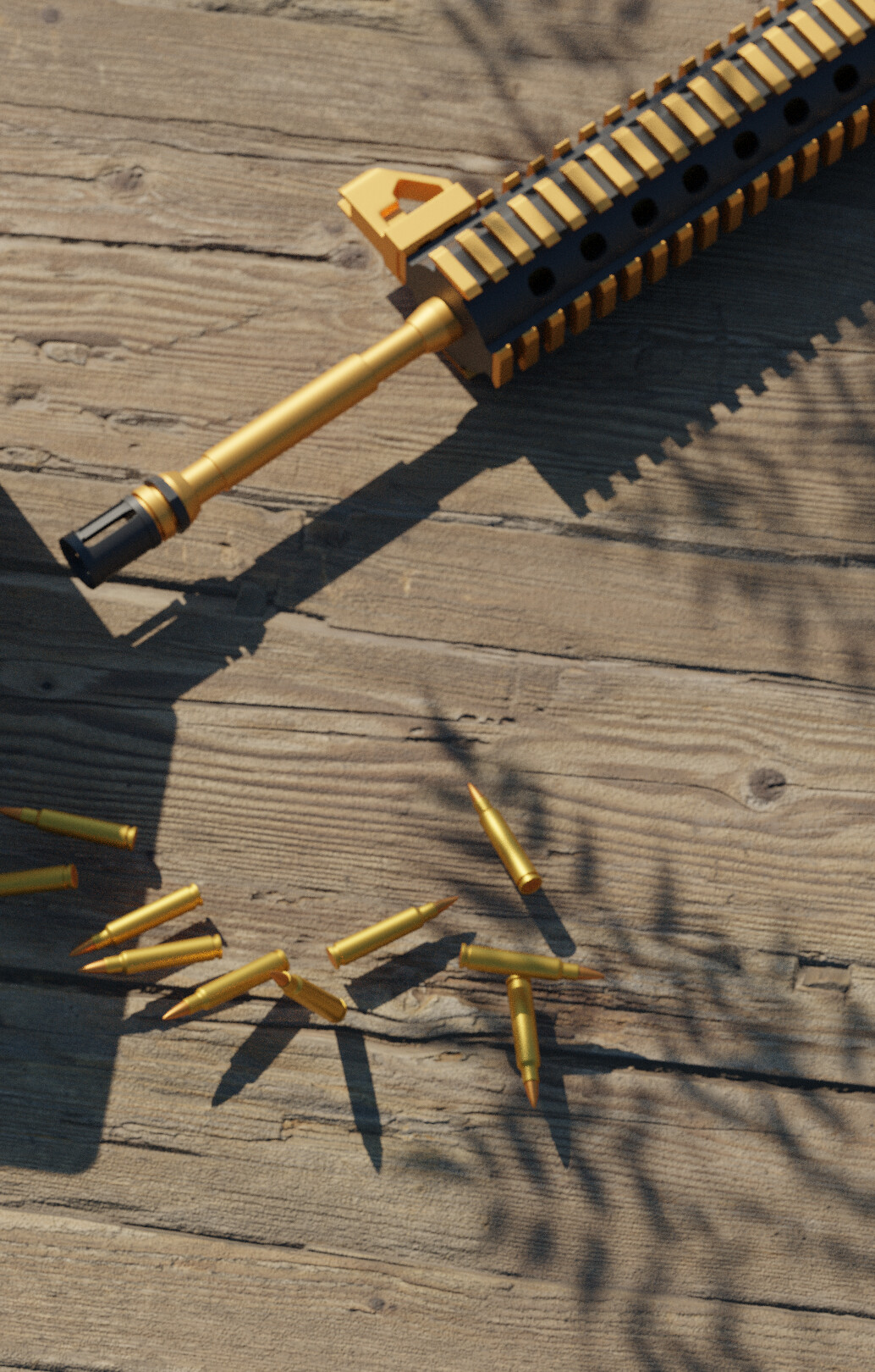 ArtStation - Gold M4 Rifle