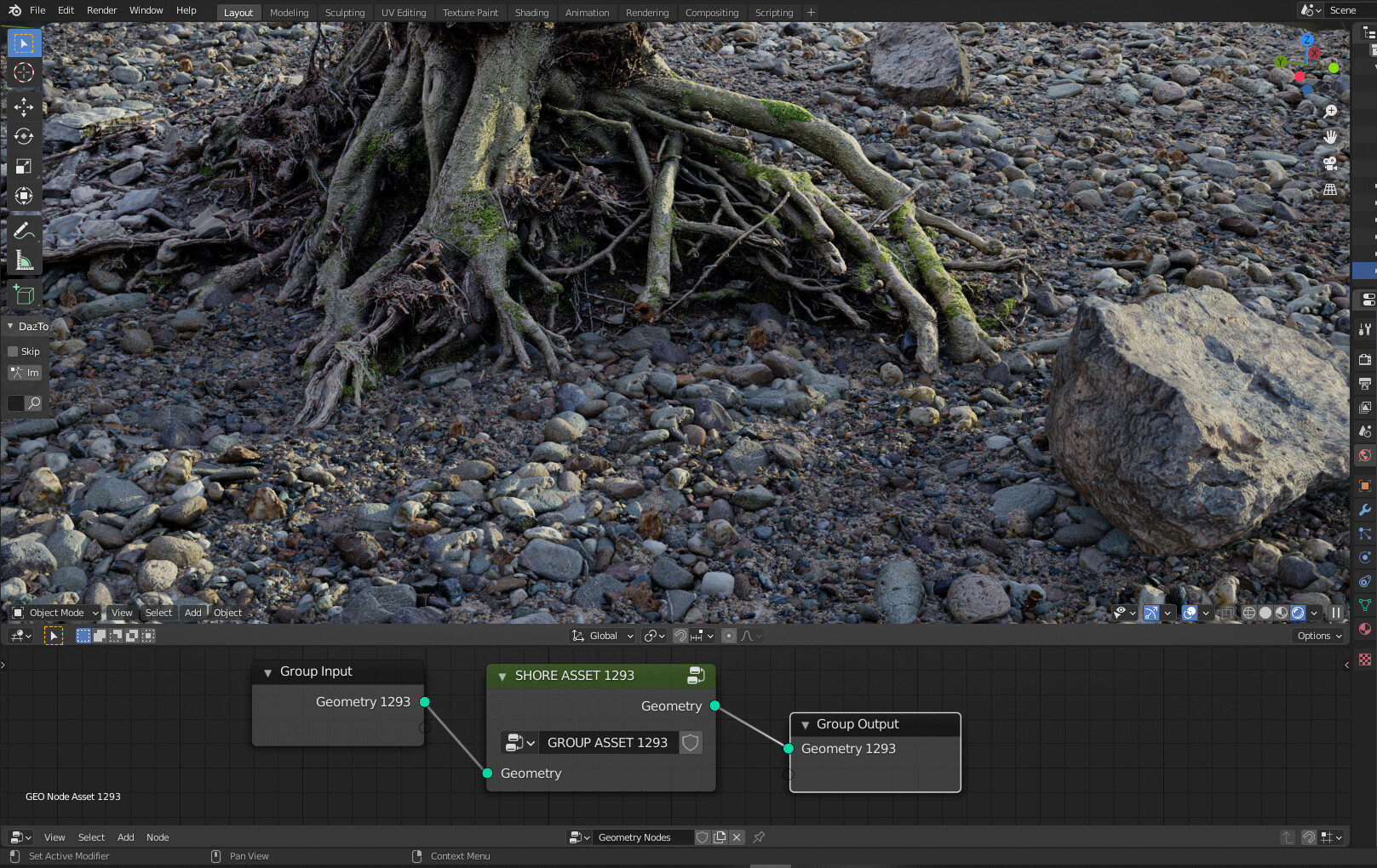 JLE Studios / i-U Asset Studios - Geometry Nodes Blender 3D Example 01 ...