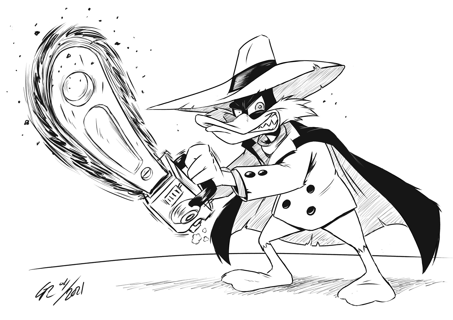 dark wing duck coloring pages