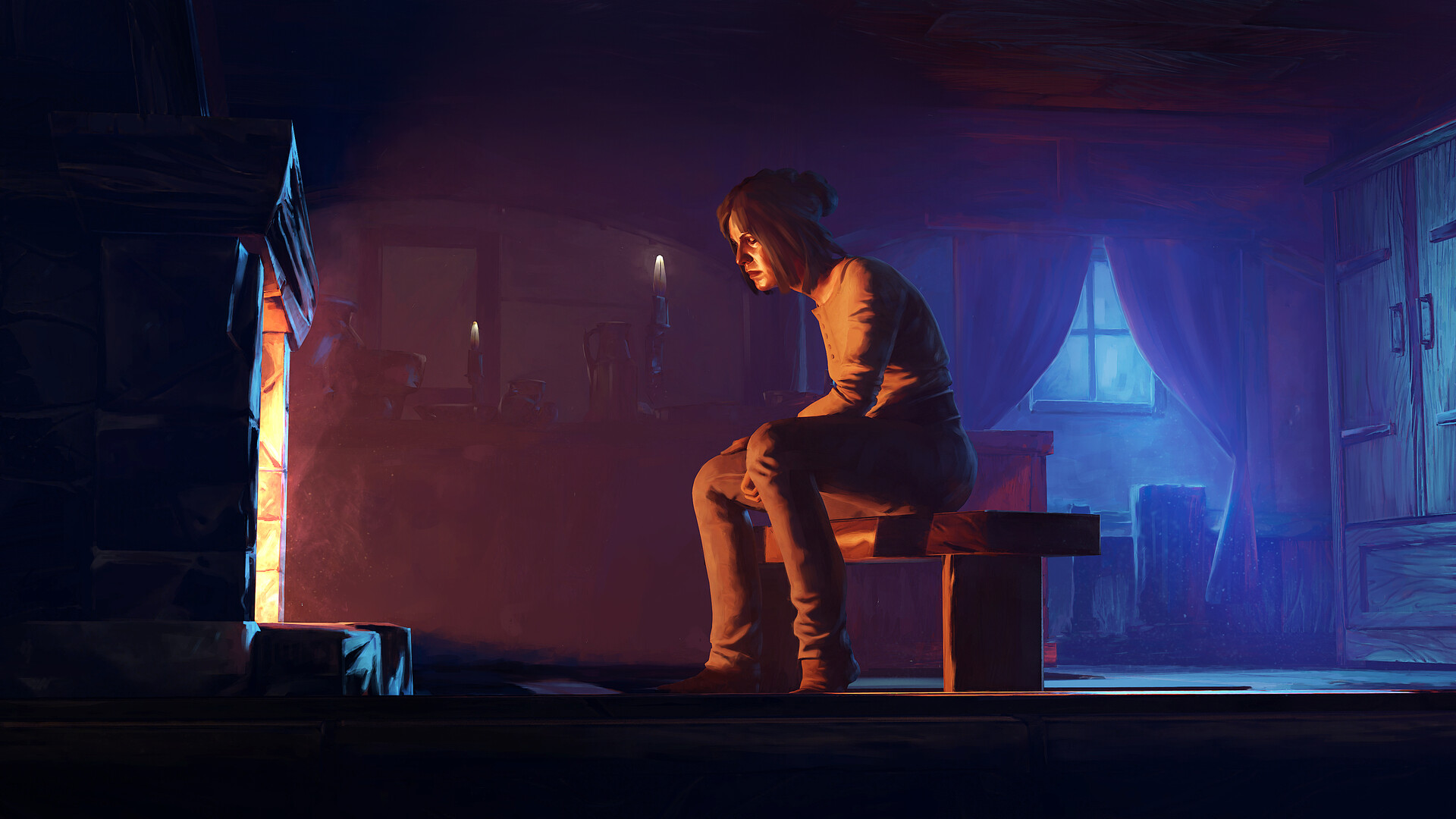 ArtStation - Staring at the fire